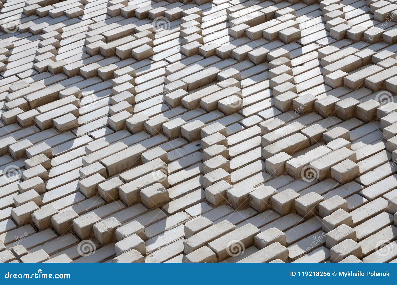 A Pattern Made of White Bricks in the Form of Diamond Shapes. De Stock ...