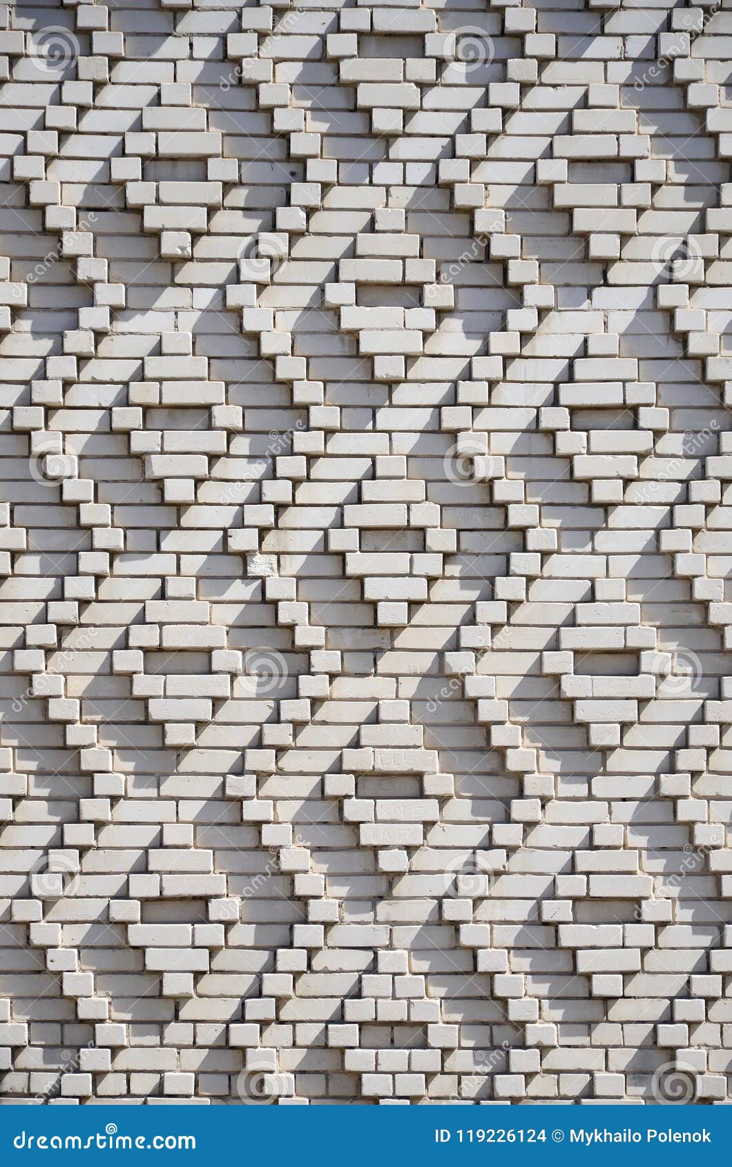 A Pattern Made of White Bricks in the Form of Diamond Shapes. De Stock ...