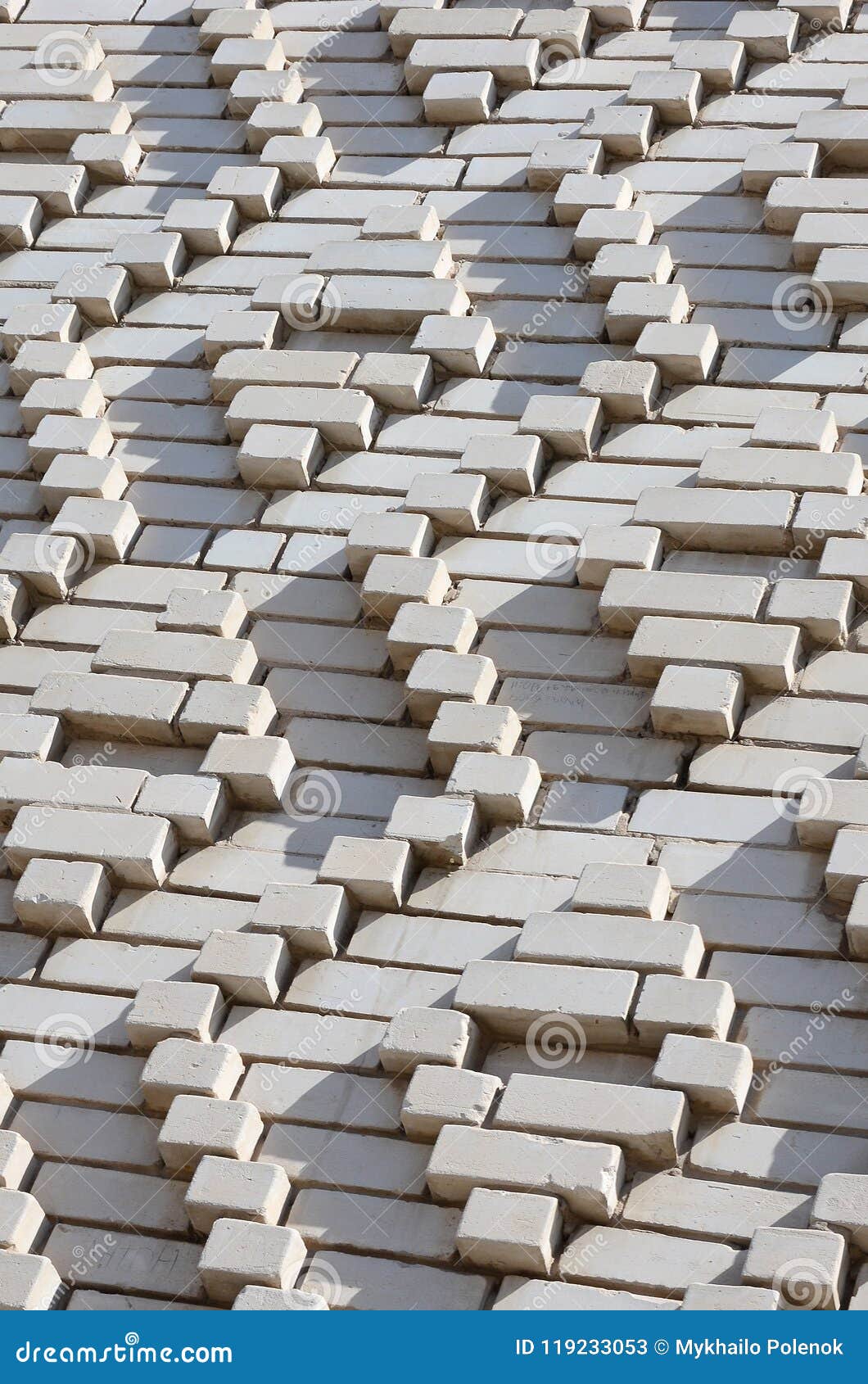 A Pattern Made of White Bricks in the Form of Diamond Shapes. De Stock ...