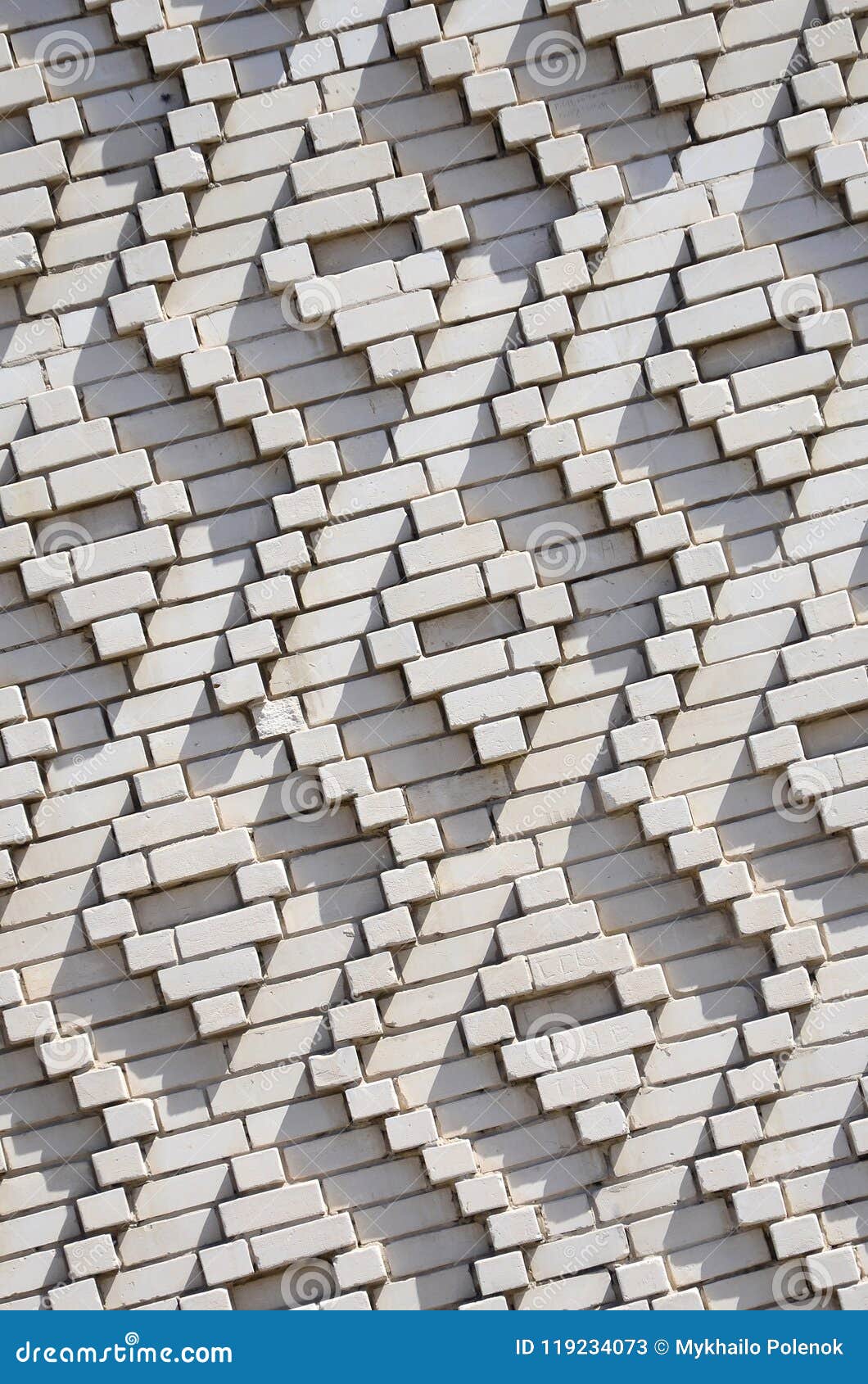 A Pattern Made of White Bricks in the Form of Diamond Shapes. De Stock ...