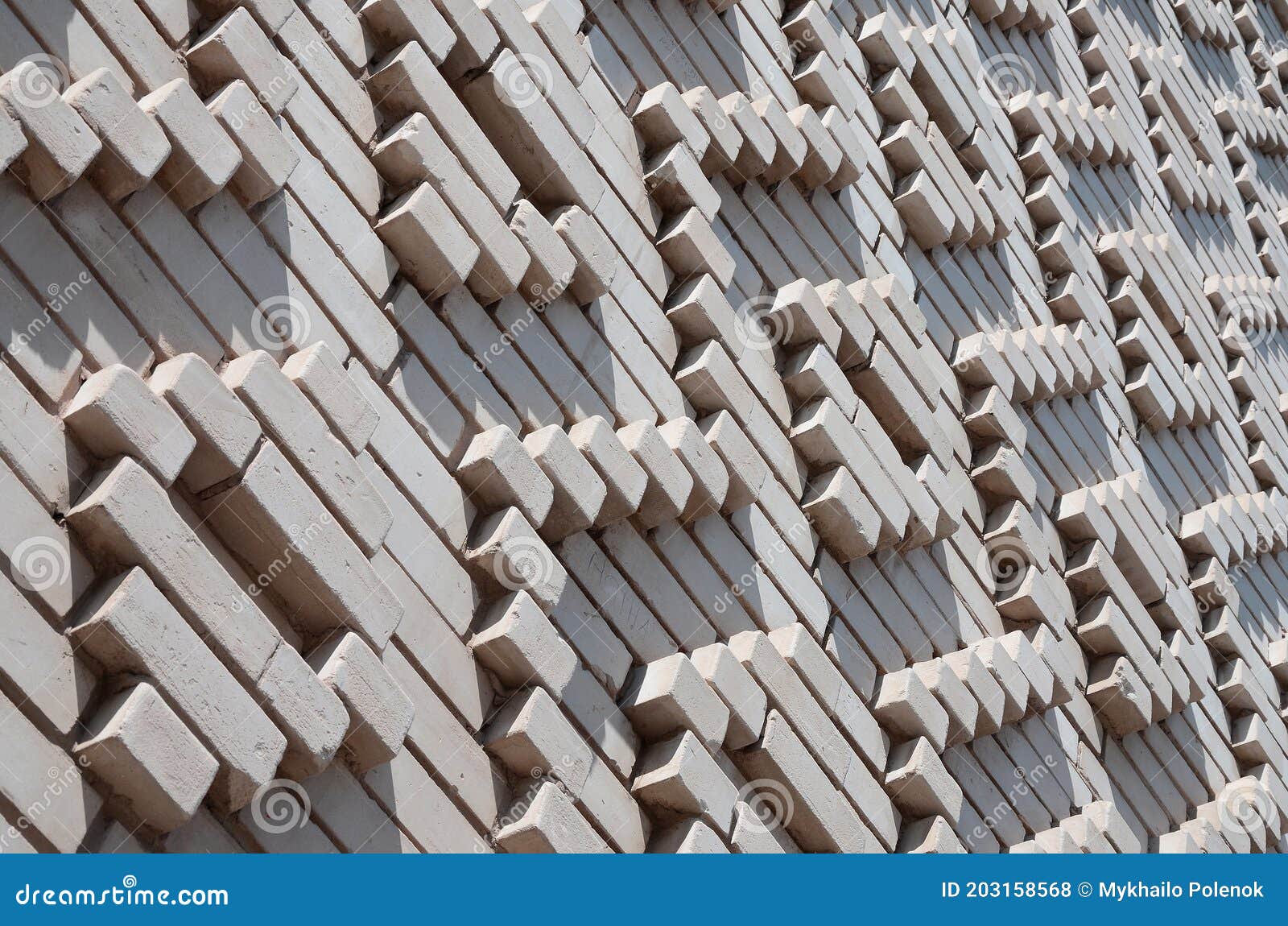 A Pattern Made of White Bricks in the Form of Diamond Shapes ...