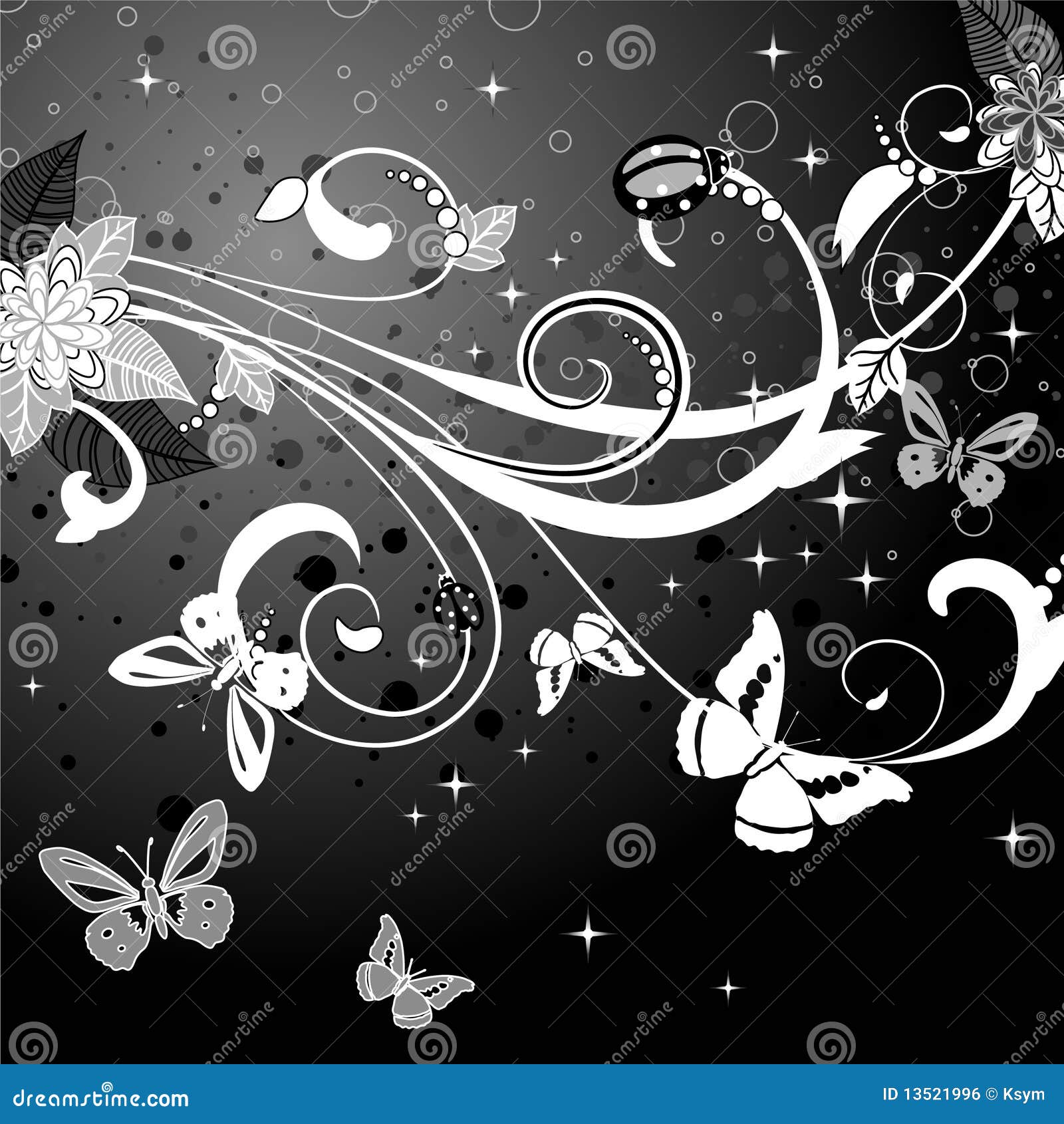 Pattern magic stock vector. Illustration of decor, floral - 13521996