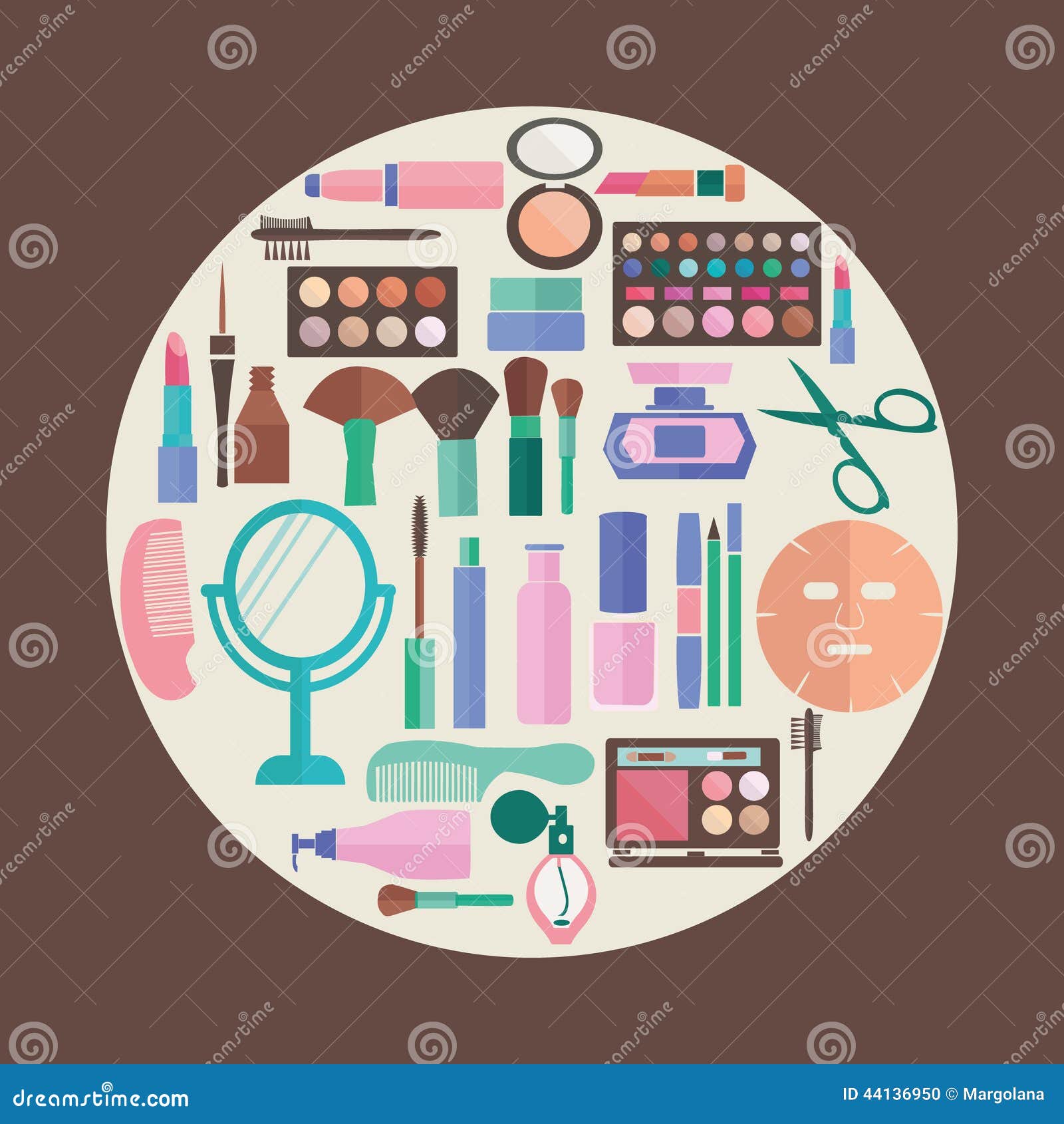 Pattern MakeUp and Beauty Cosmetic Symbols Pattern Stock Vector ...