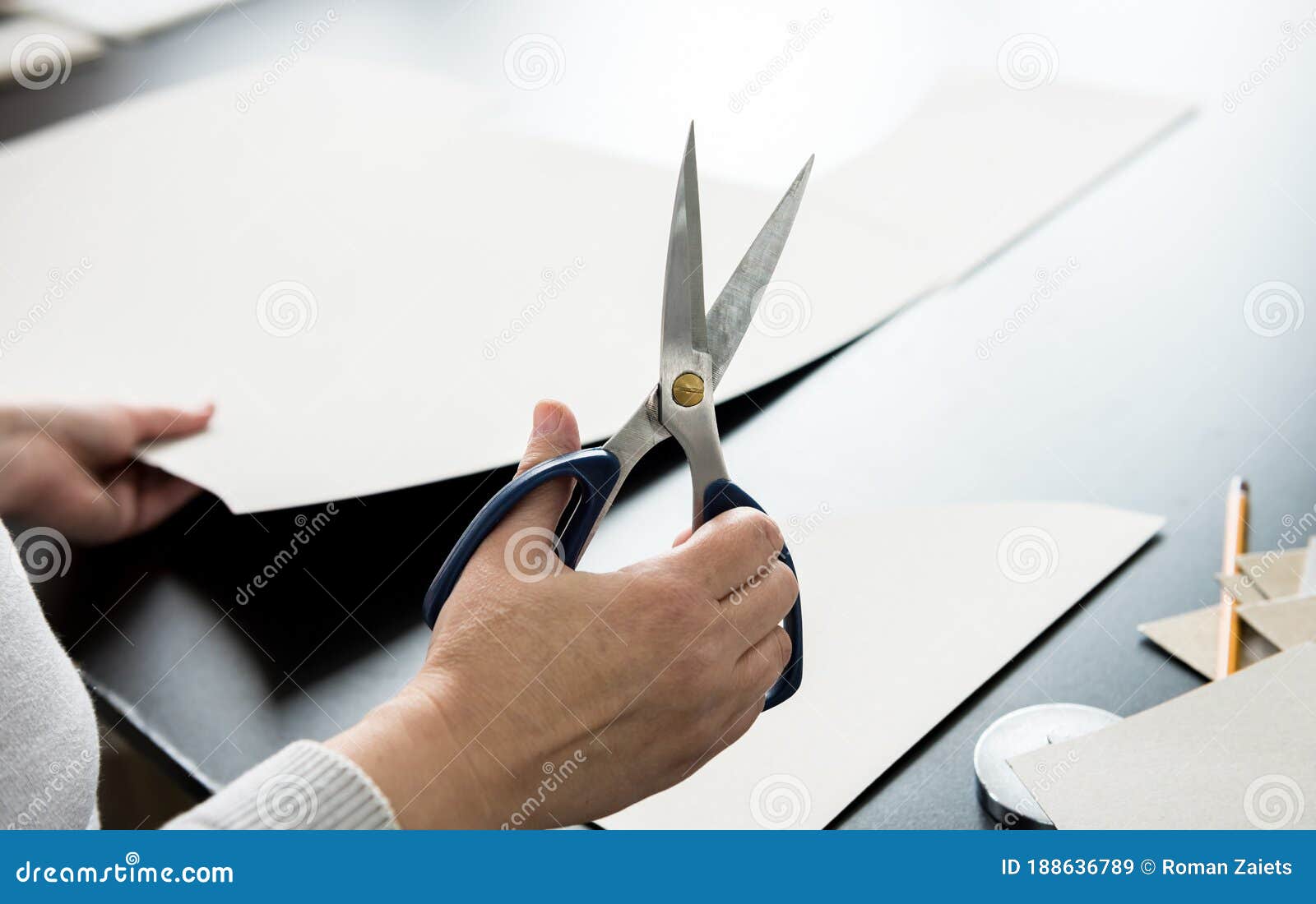 Pattern Making Process. Fabric Industry Production Line. Textile ...