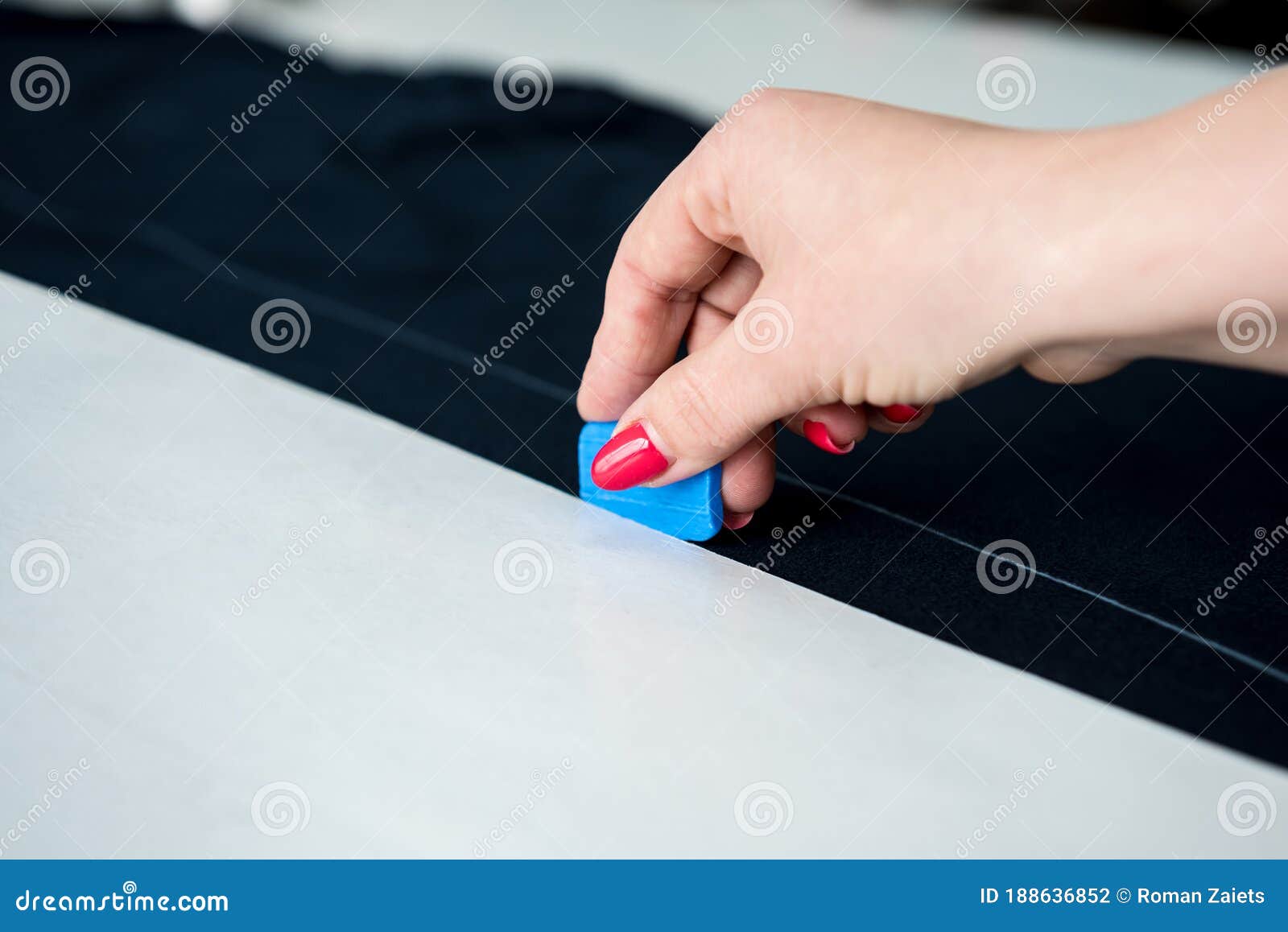 Pattern Making Process. Fabric Industry Production Line. Textile ...