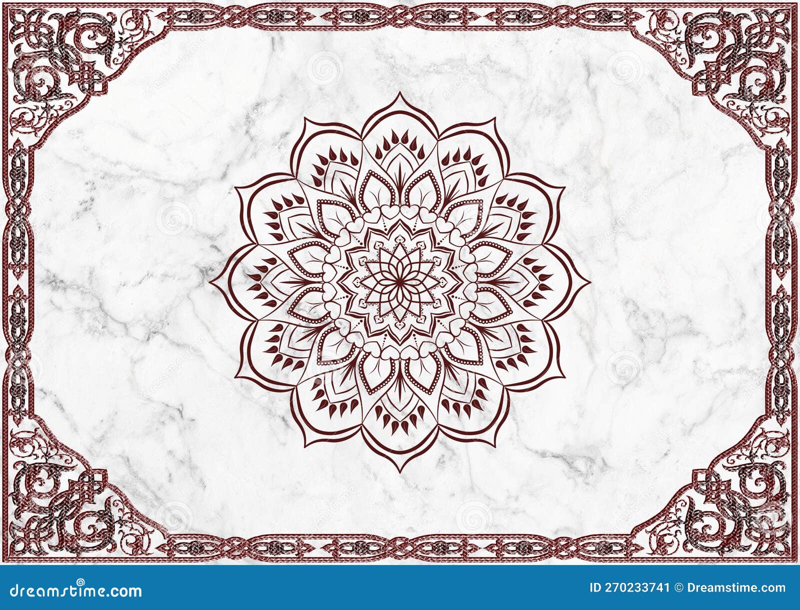 Pattern and Mandala Ceiling Design Stock Illustration - Illustration of ...
