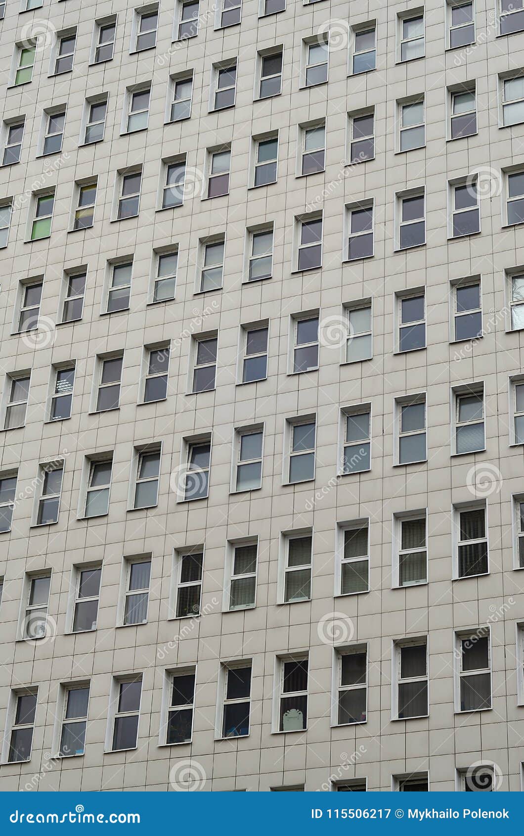 Many Windows from a Multi-storey Office Building Stock Image - Image of ...