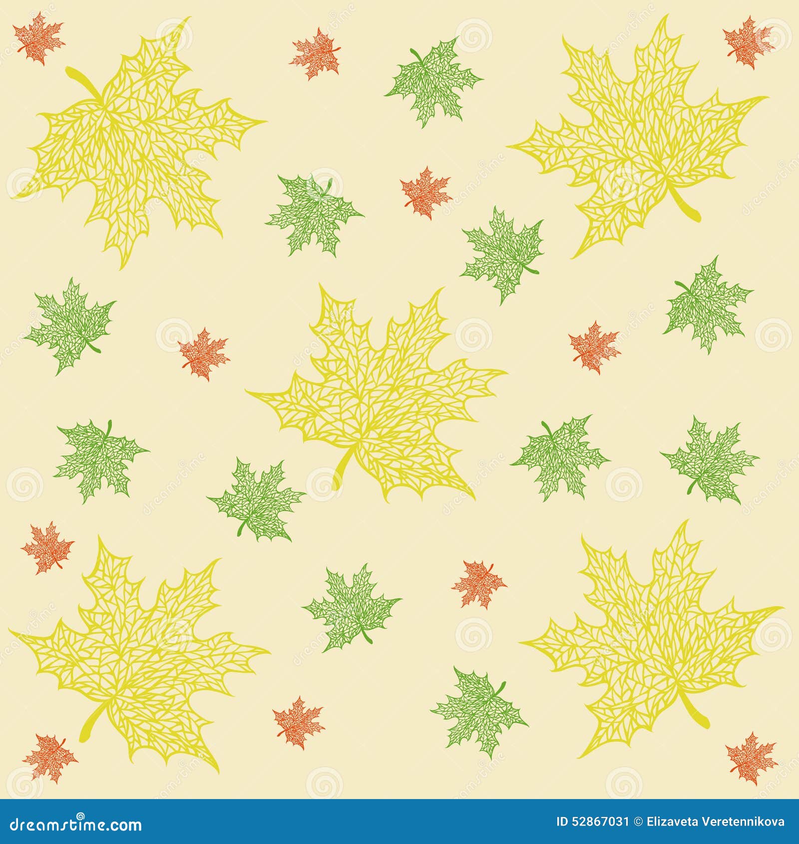 Pattern of maple leaves stock vector. Illustration of seasonal - 52867031