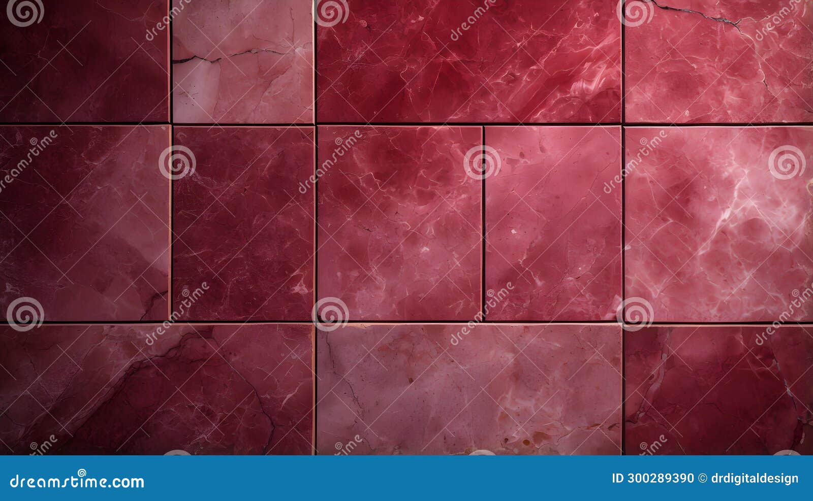 Pattern of Marble Tiles in Ruby Colors. Top View Stock Illustration ...