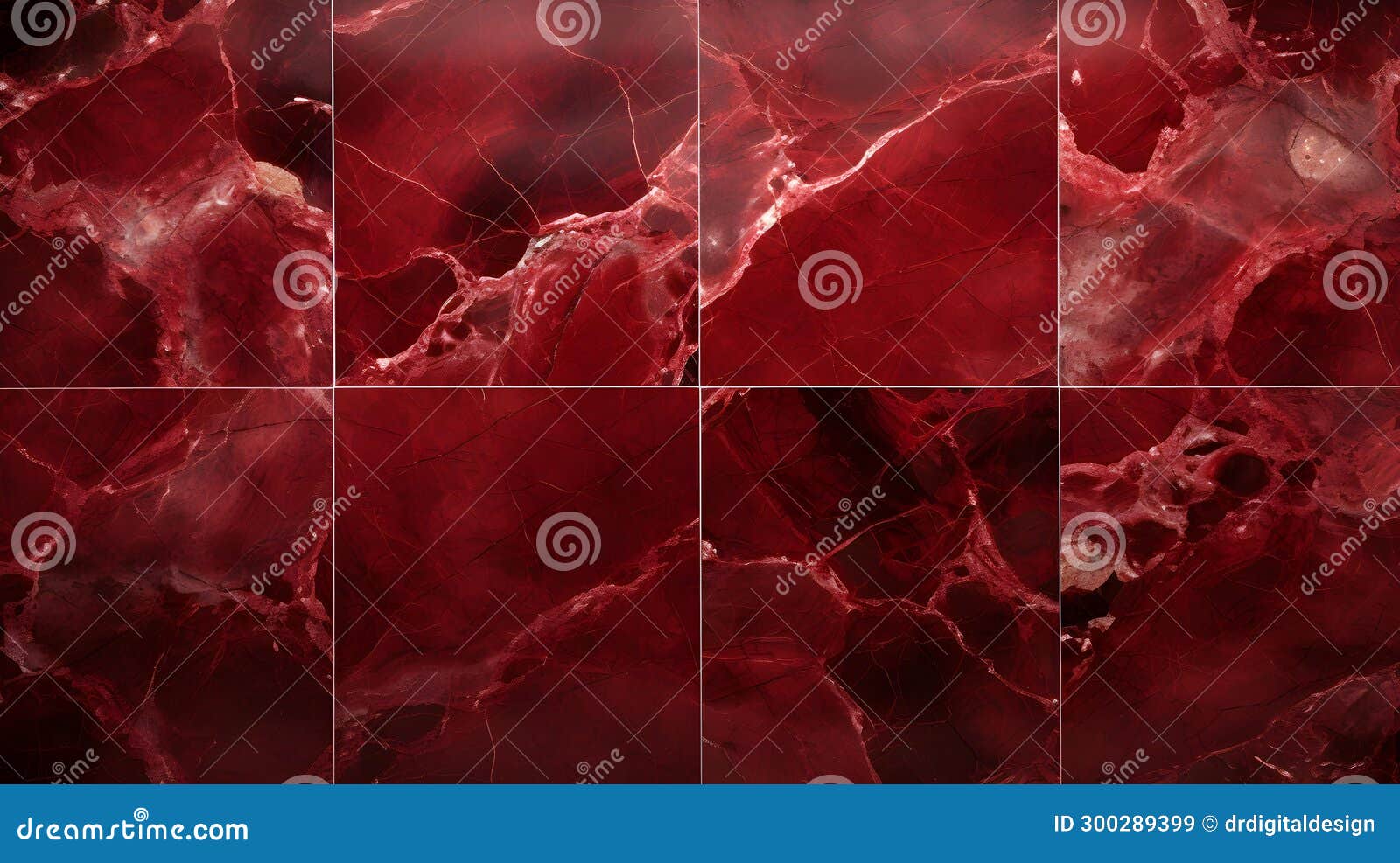 Pattern of Marble Tiles in Ruby Colors. Top View Stock Illustration ...
