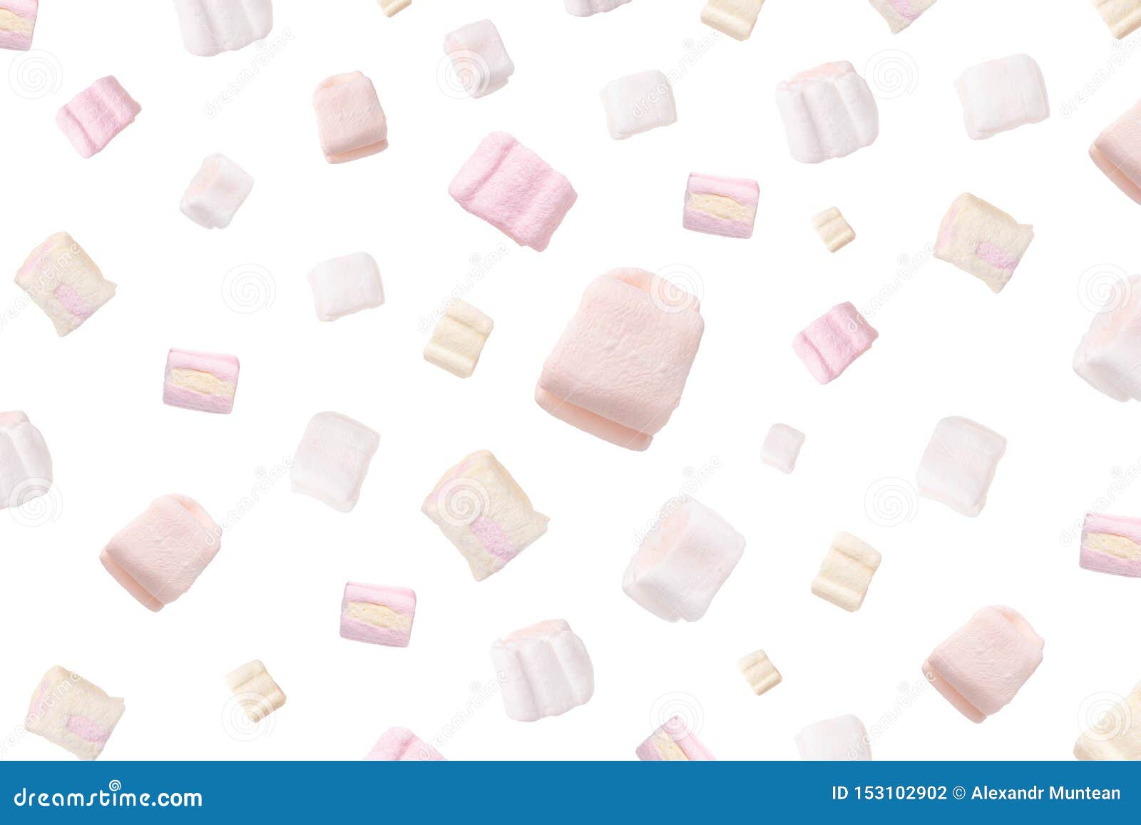 Pattern of Marshmallows Isolate Stock Photo - Image of pattern ...
