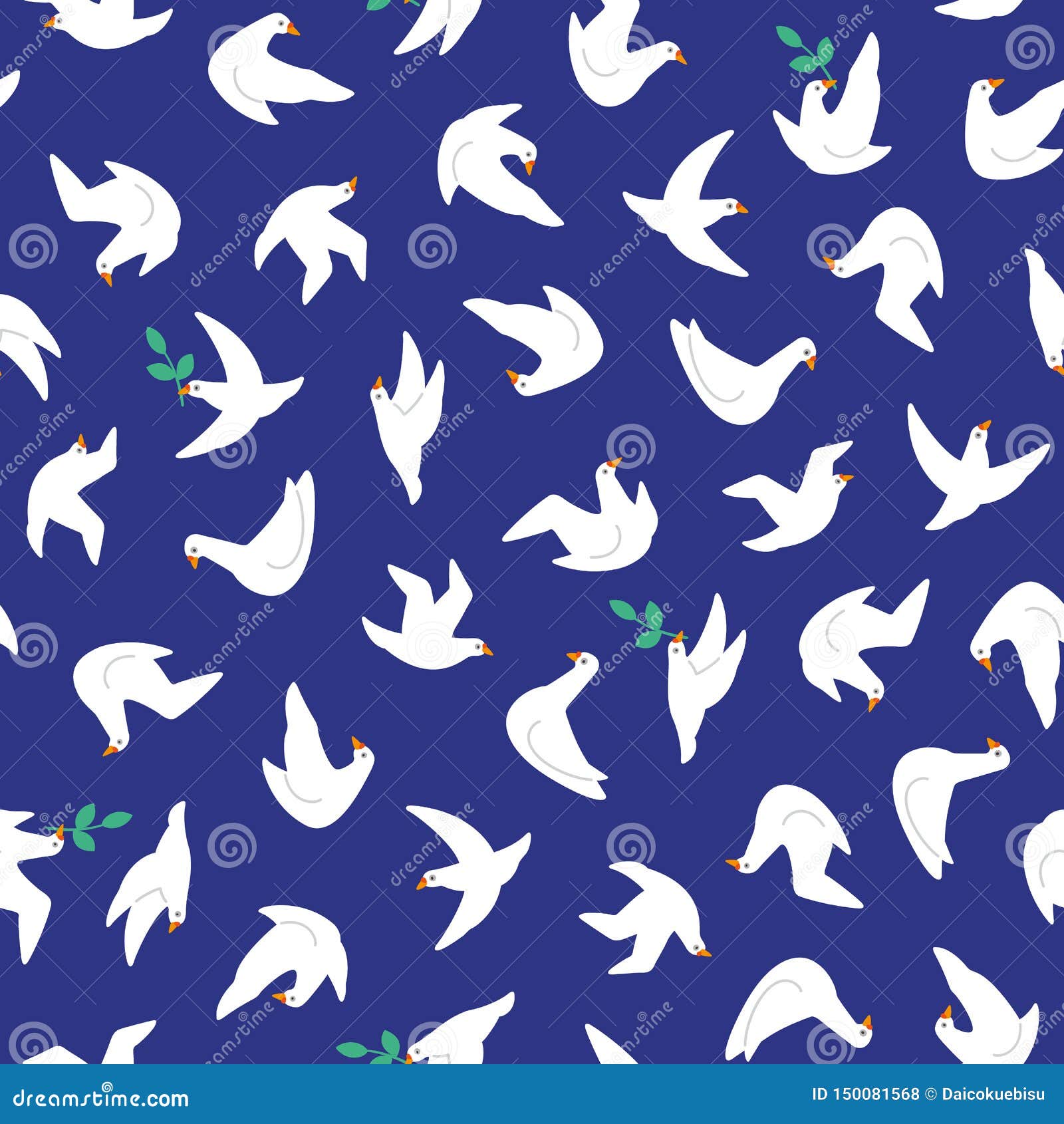 Pattern Material of a Simple Dove, Stock Vector - Illustration of wing ...