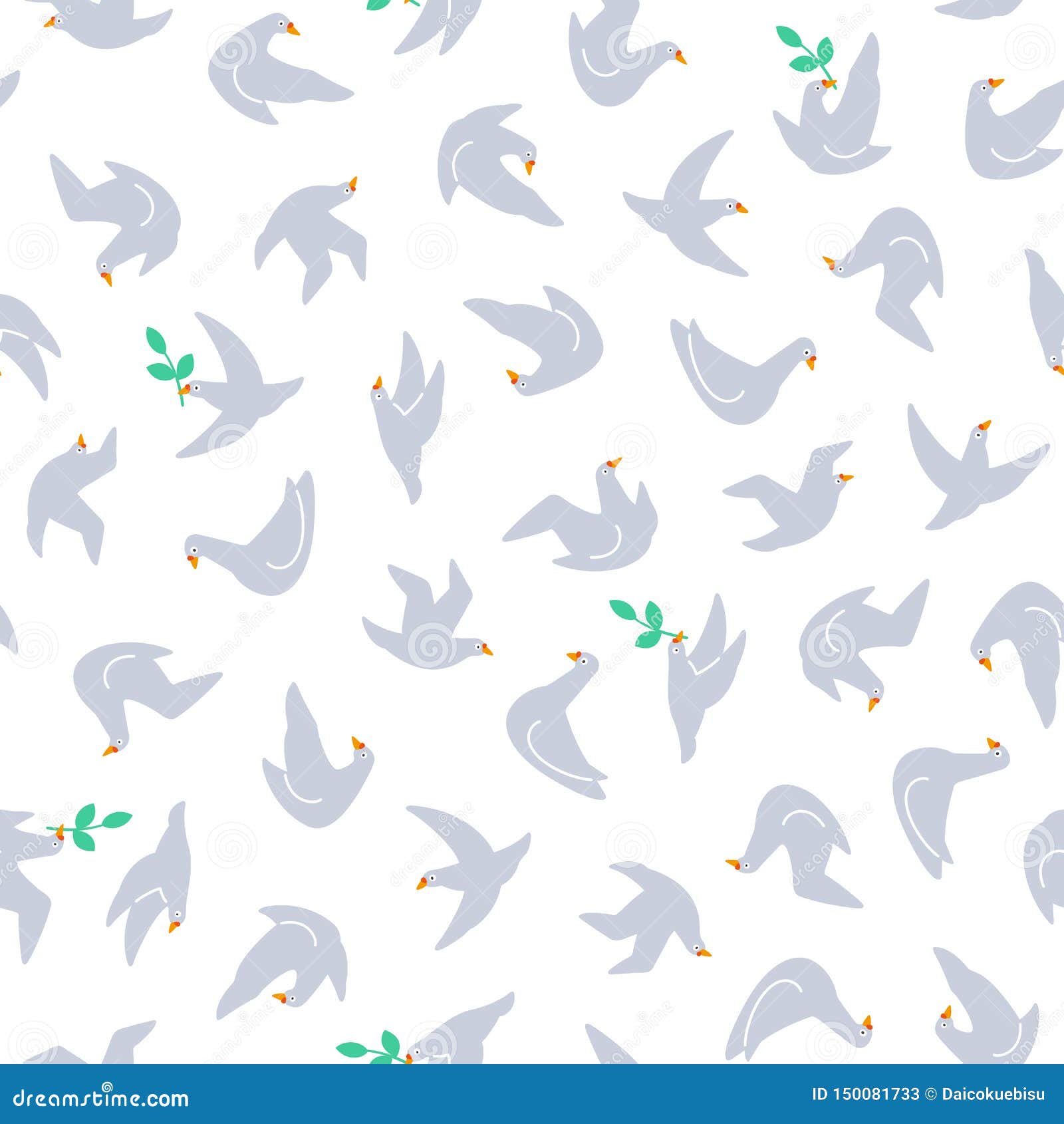 Pattern Material of a Simple Dove, Stock Vector - Illustration of ...