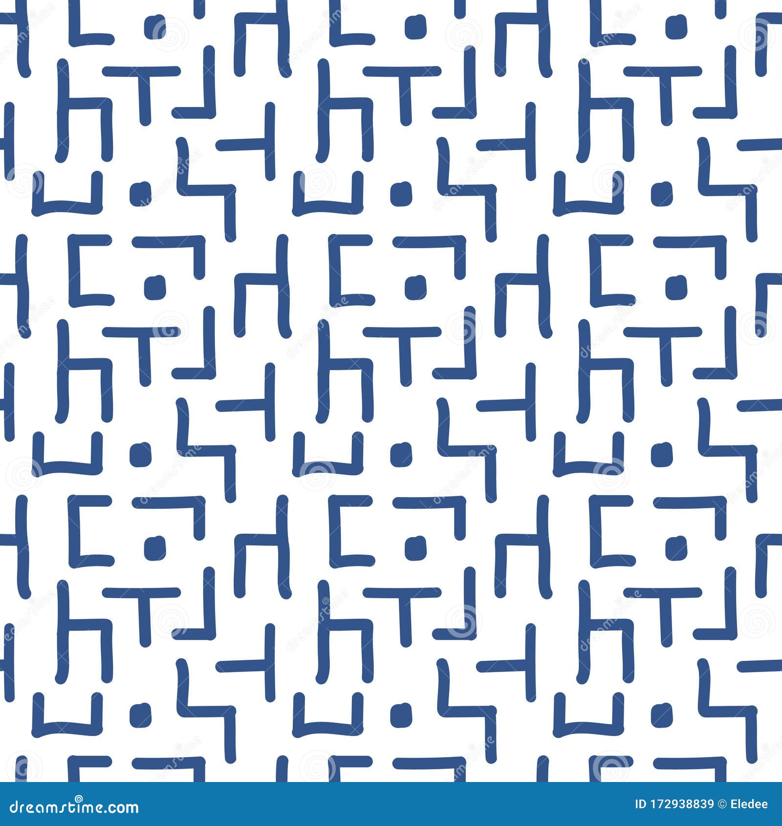 Abstract Doodle Pattern Maze for Seamless Fill. Stock Vector ...