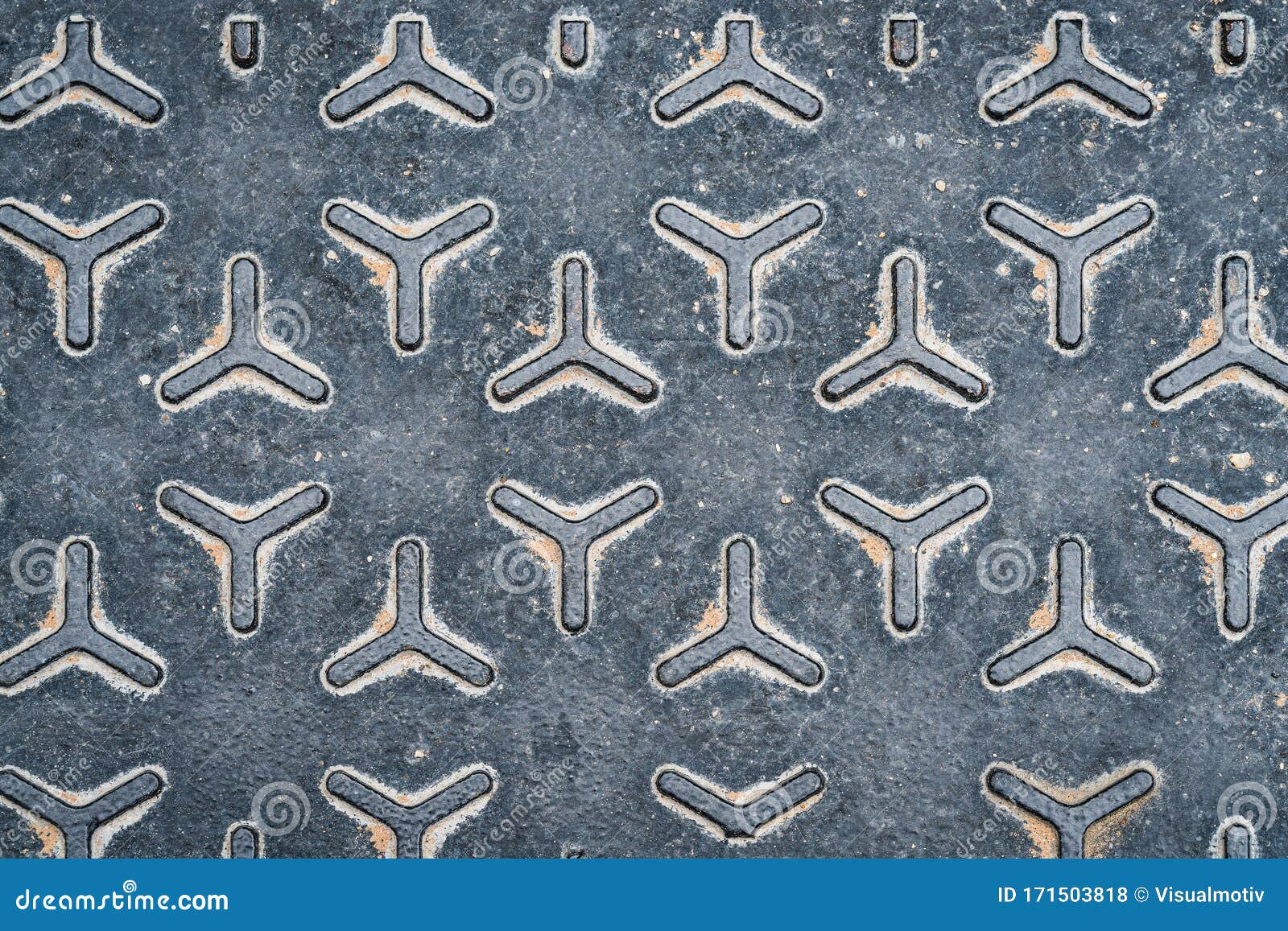 Pattern of a Metal Manhole Cover Stock Photo - Image of construction ...