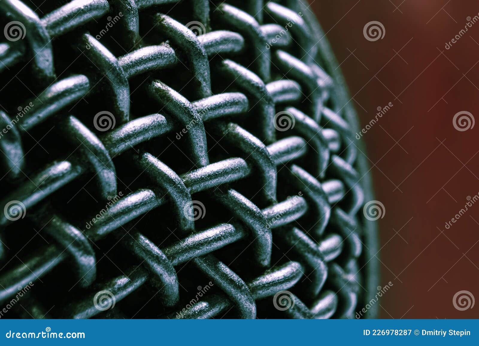The Pattern of the Metal Mesh of the Microphone. Stock Image - Image of ...