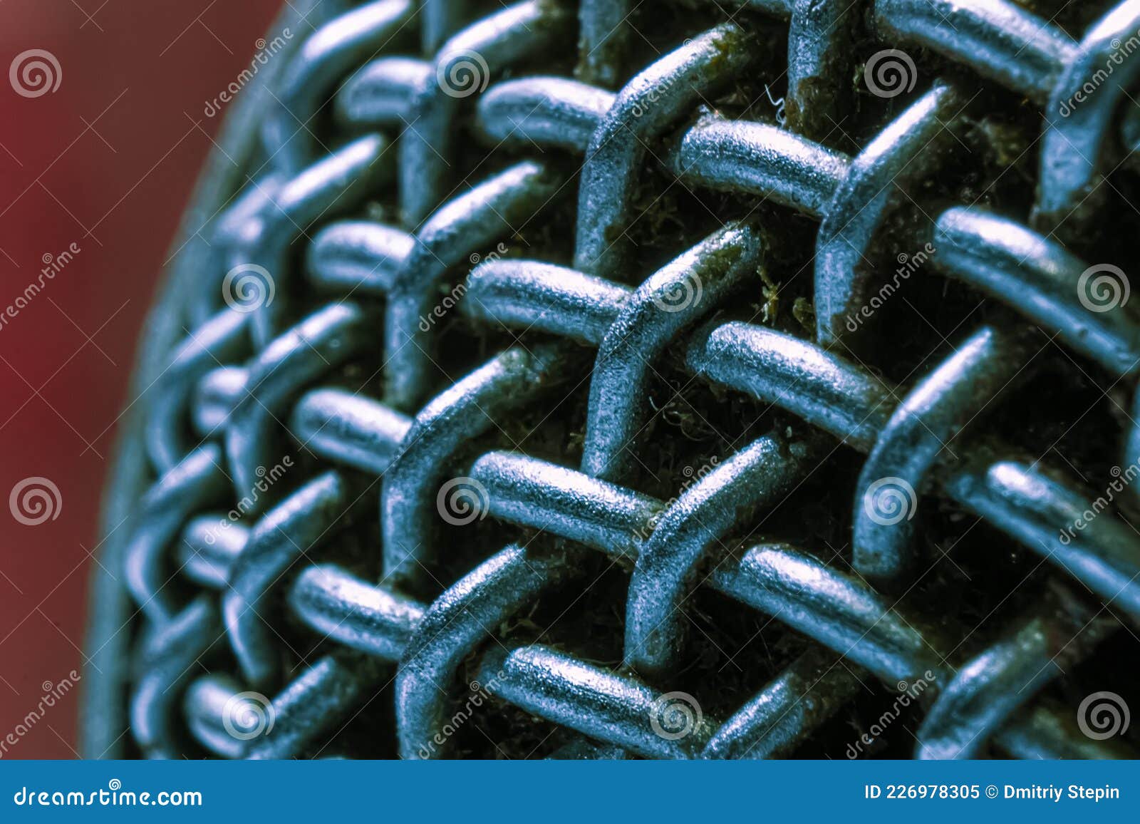 The Pattern of the Metal Mesh of the Microphone. Stock Image - Image of ...