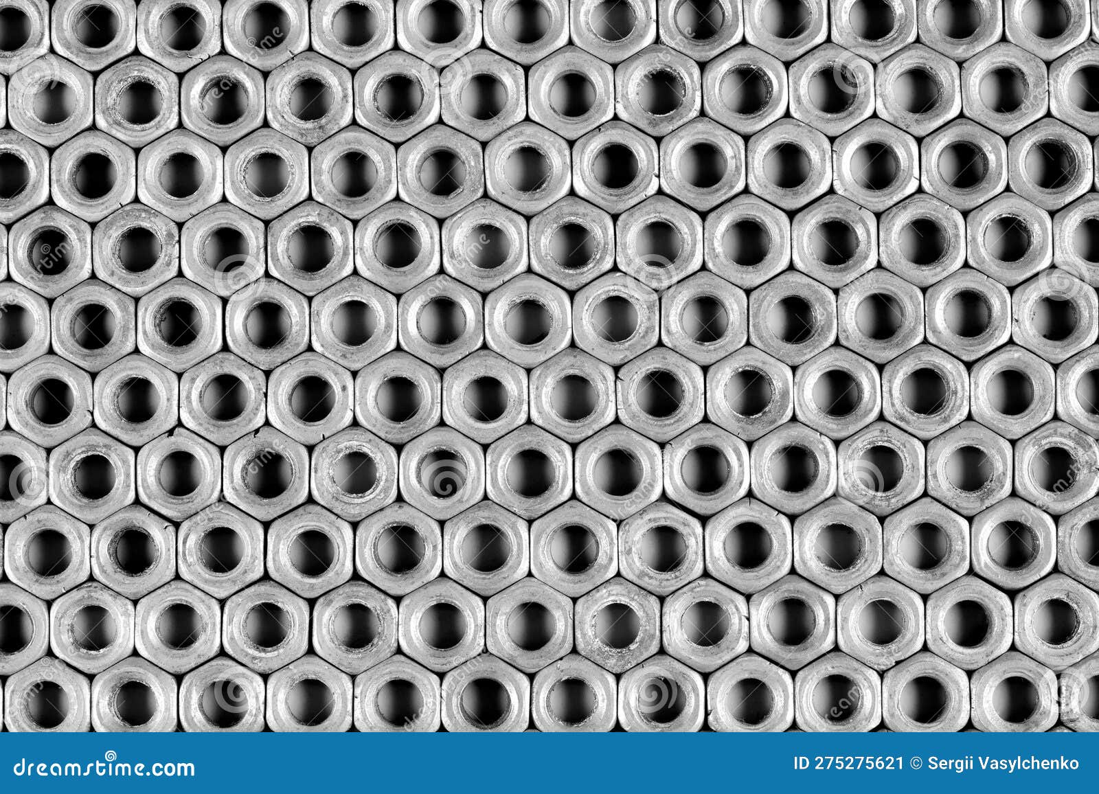 Pattern of Metal Nuts. the Texture is Made of Nuts Stock Image - Image ...