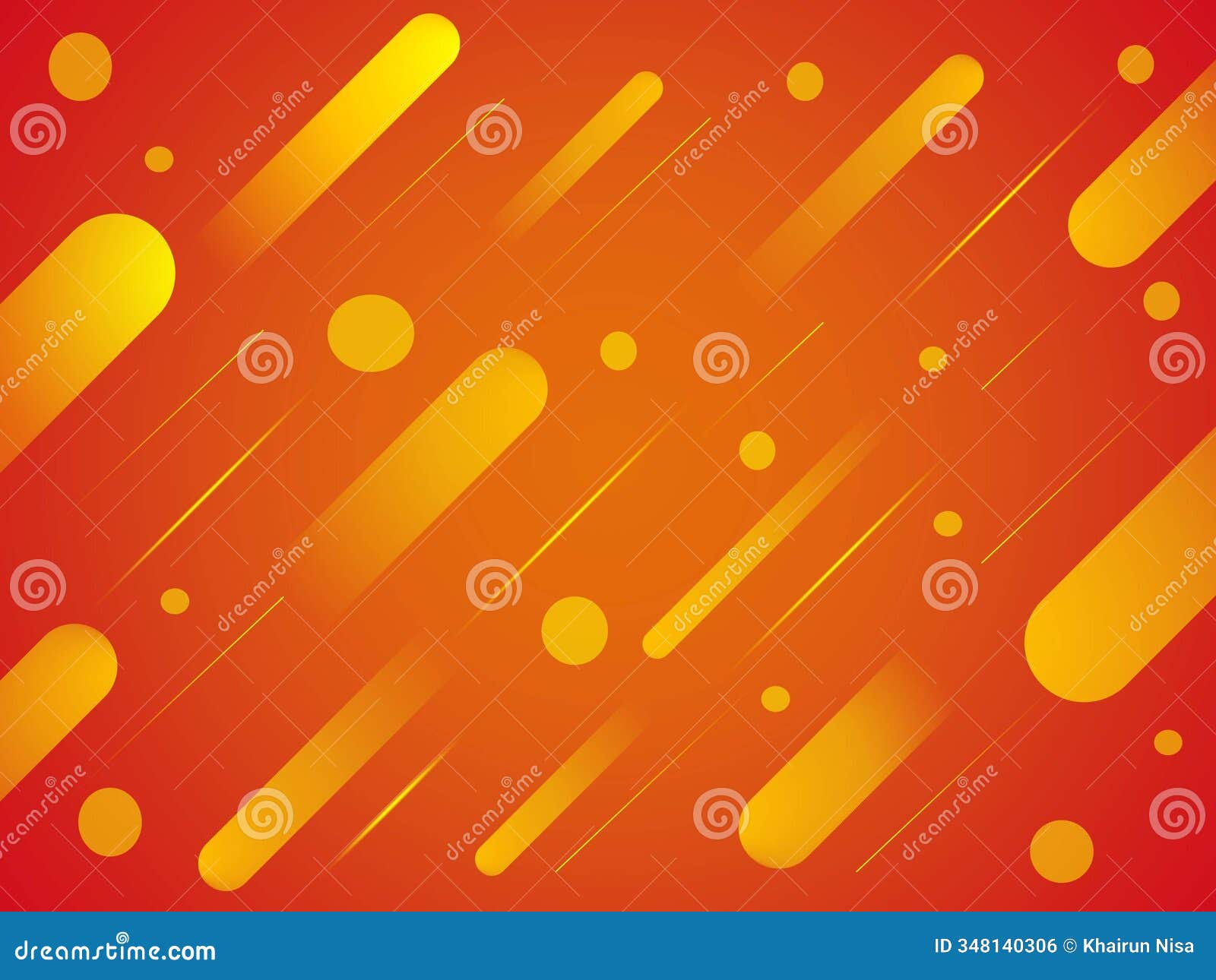 Pattern of Meteor with Gradient Orange Color Background. Stock ...