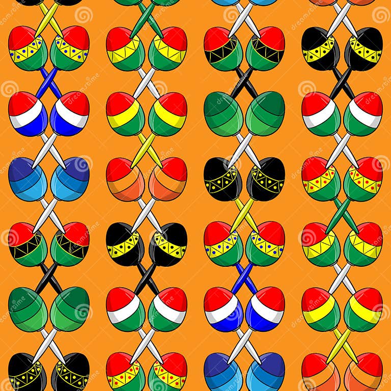 Pattern of Mexican maracas stock vector. Illustration of mexican - 54979203