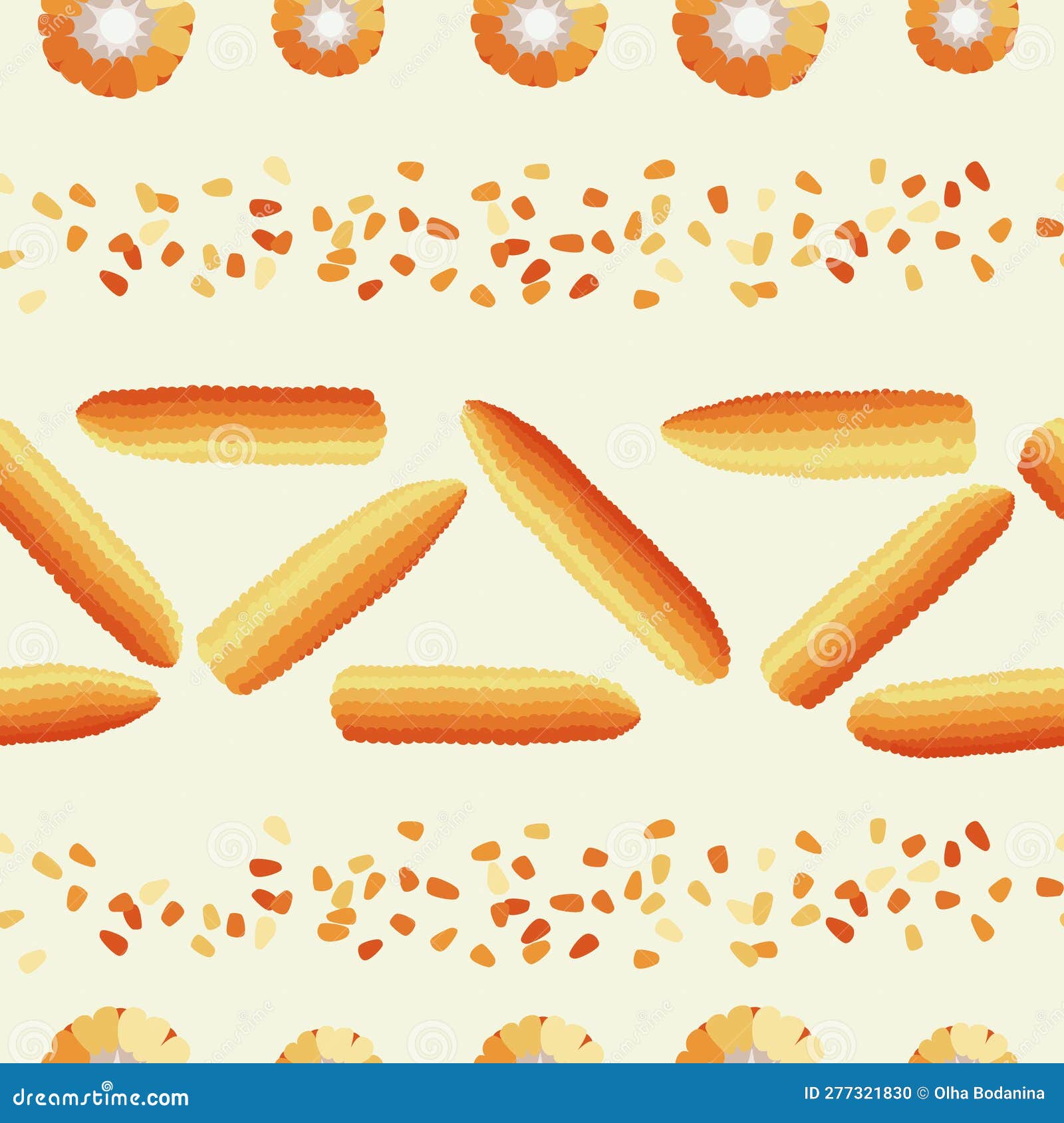 Pattern Minimalist Illustration, Gradient Corn Cob and Cross Section ...