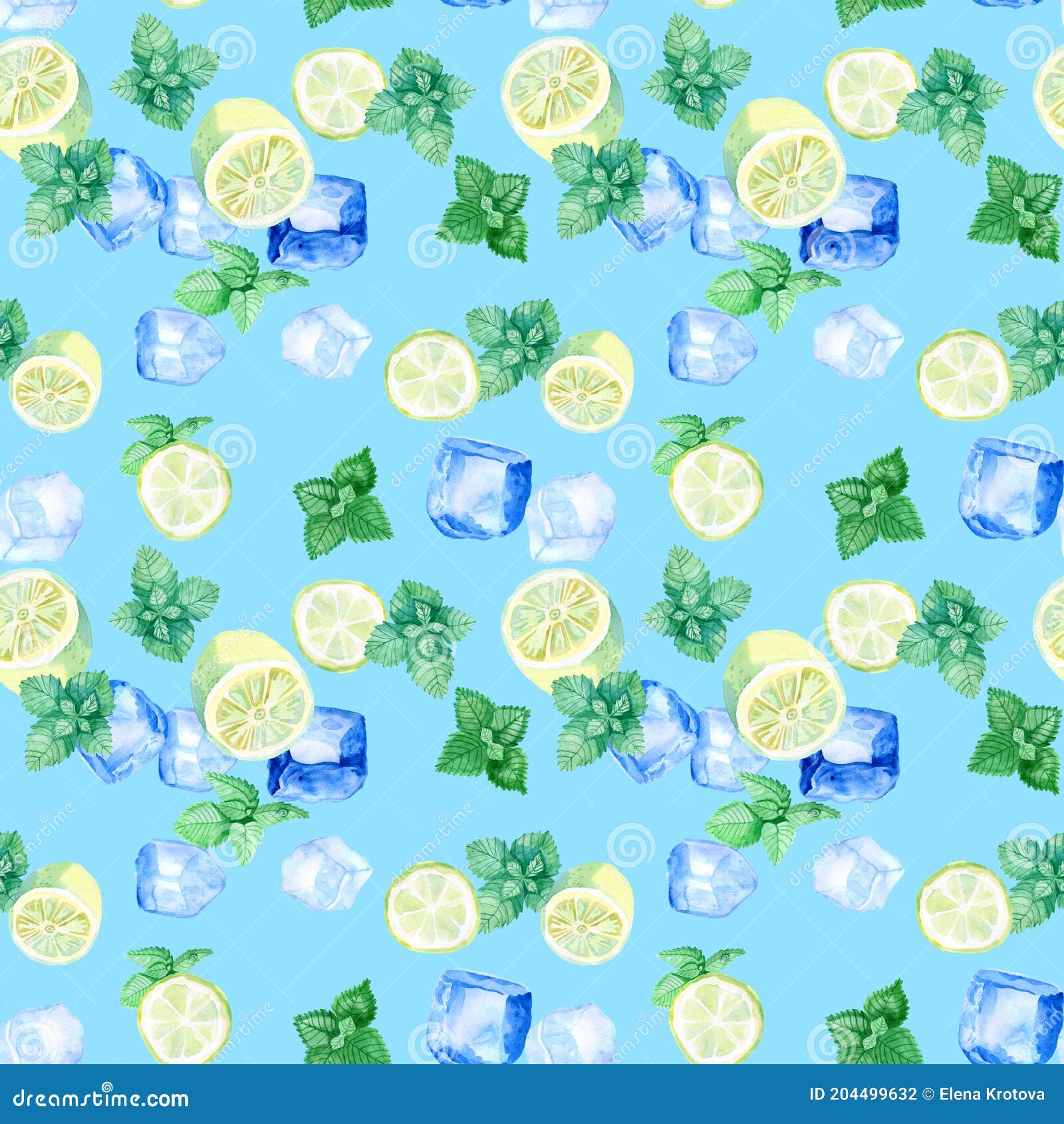 Pattern of Mint and Lemon. Food Background with Citrus. Mint Leaves ...