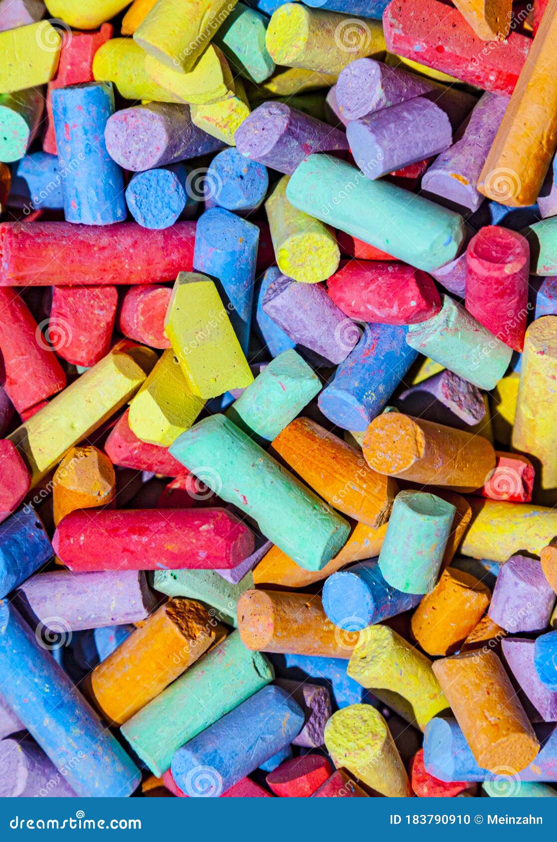 Pattern of Mixed Colorful Chalk Pieces Stock Photo - Image of yellow ...