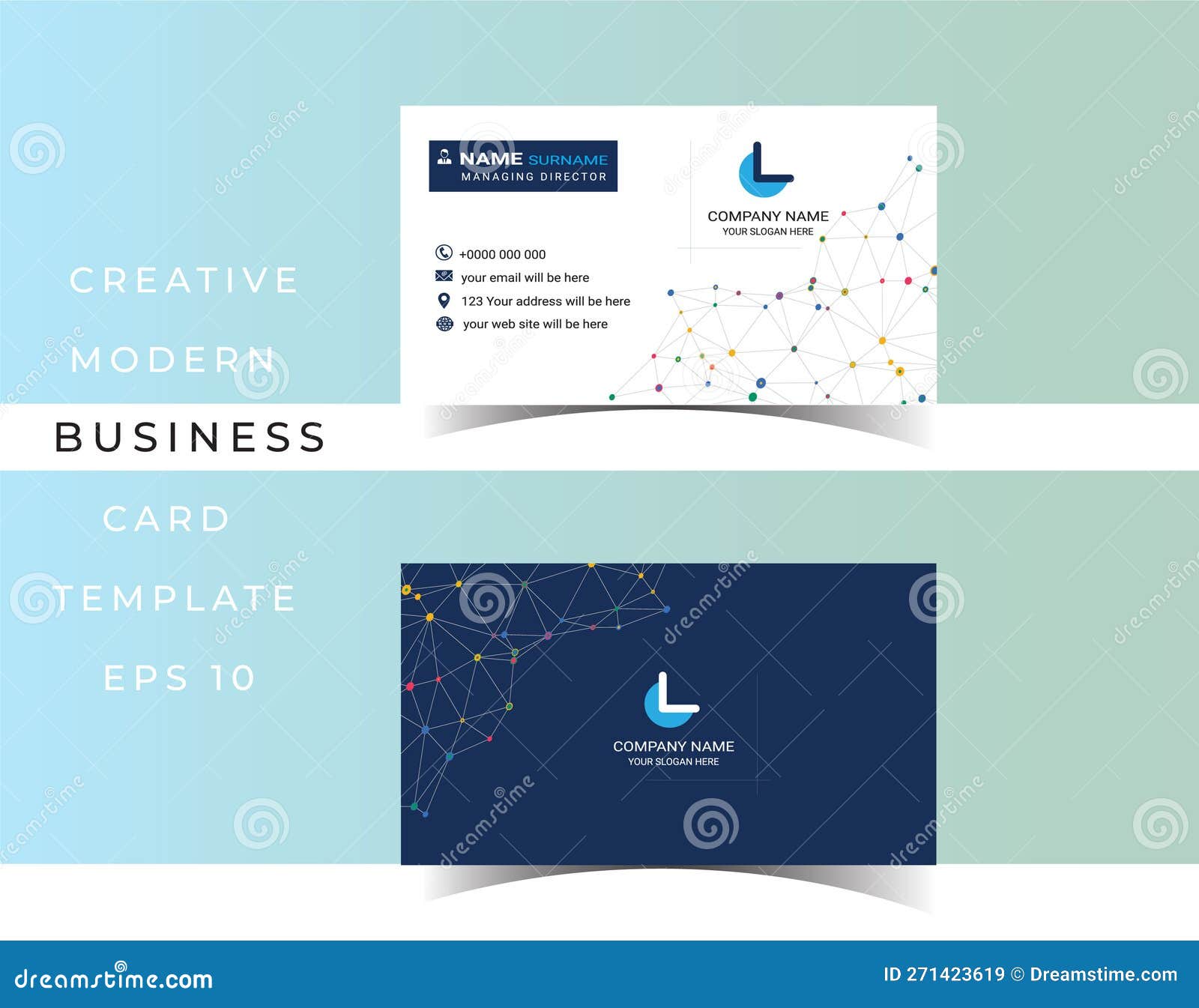 Modern Pattern Business Card Template Stock Vector - Illustration of ...