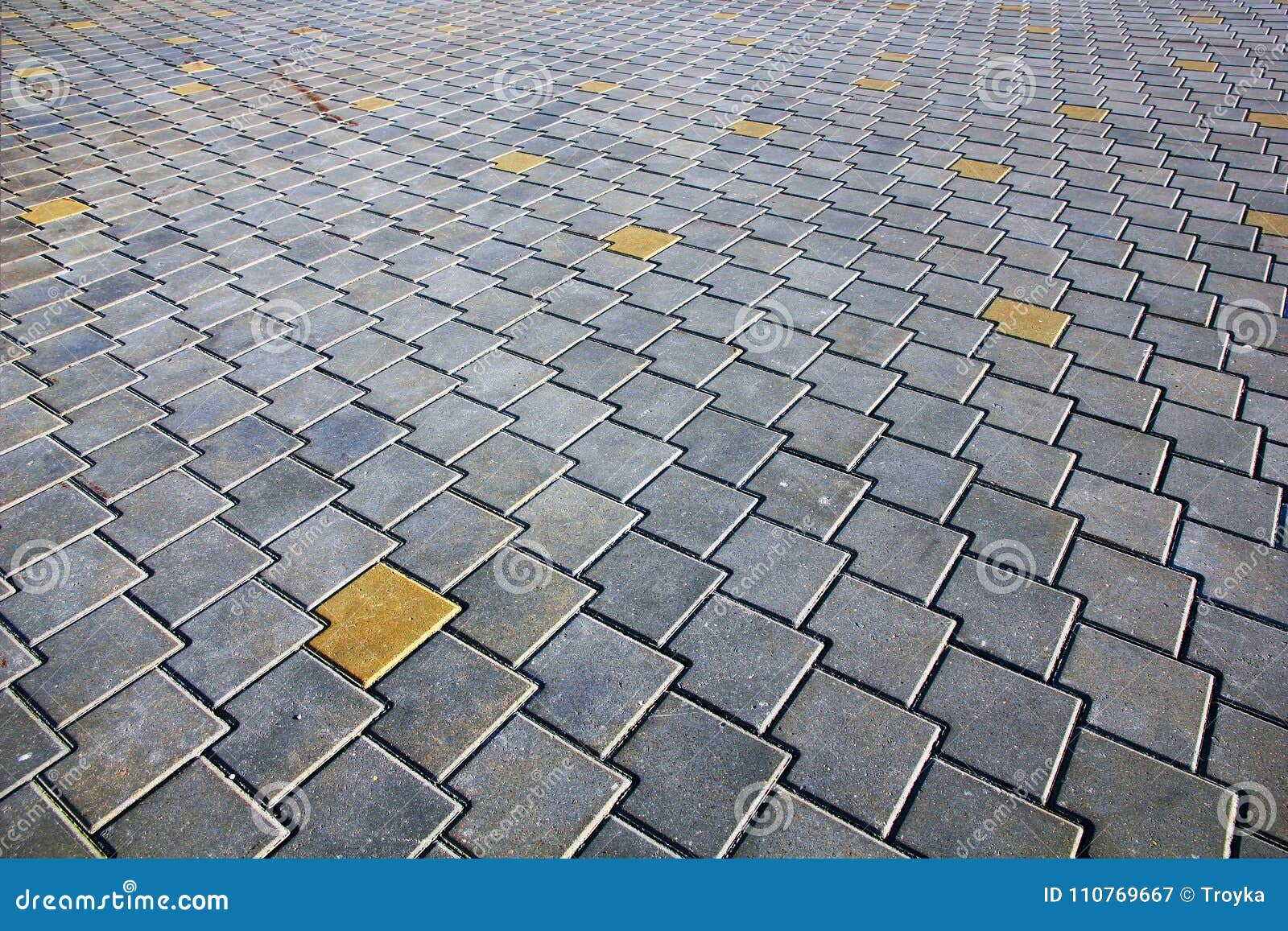 Pattern of Modern Paving Tiles. Diminishing Perspective. Stock Image ...