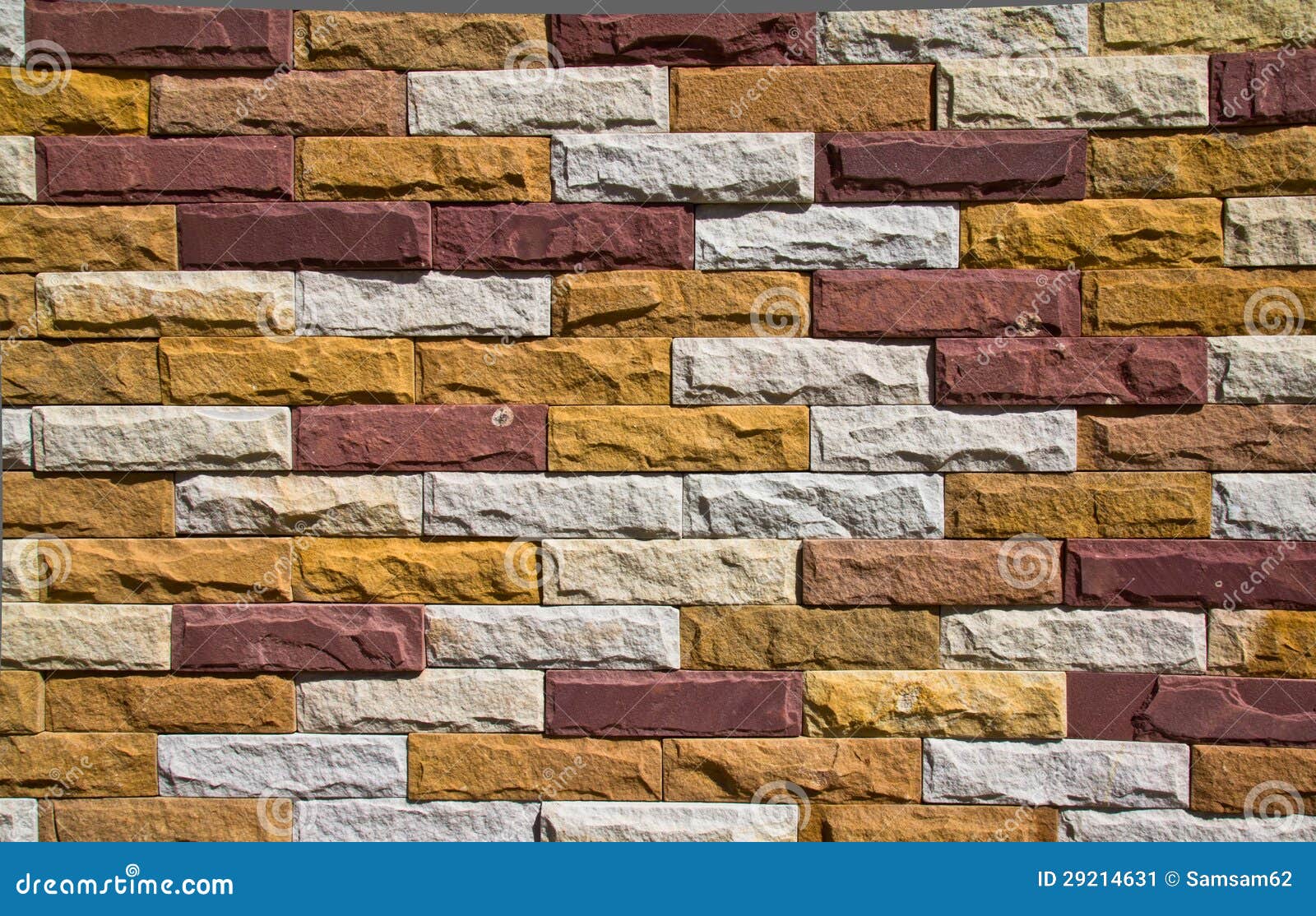 Pattern of Modern Stone Brick Wall Stock Image - Image of concrete ...