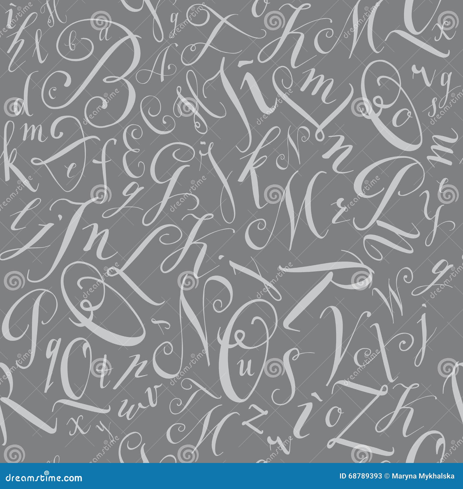 Pattern of Modern Vector Hand Written English Alphabet Stock Vector ...