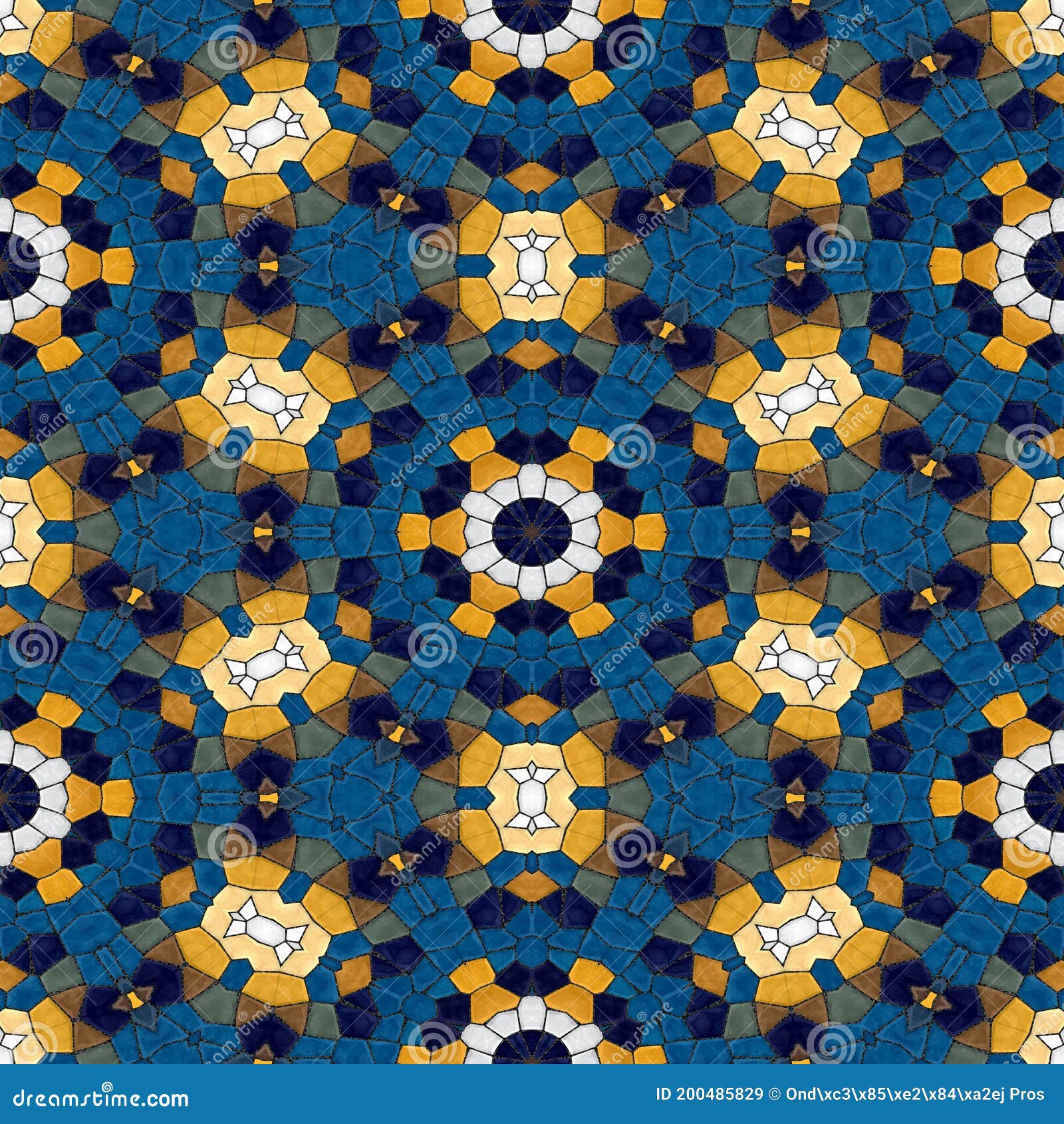 Pattern Mosaic Kaleidoscopic Seamless Generated Texture, Ornament ...
