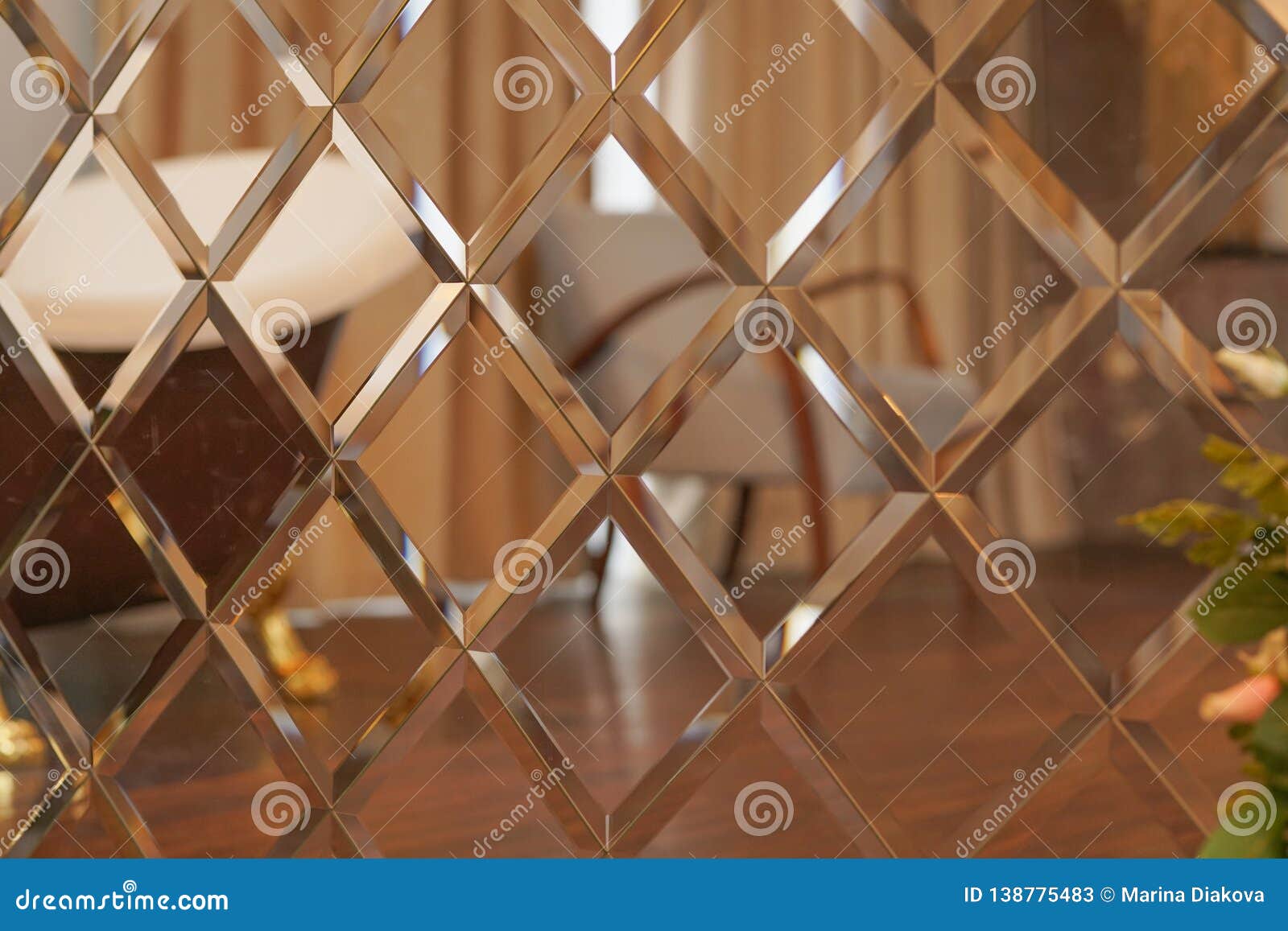 The Pattern of Mosaic Square Mirror Tiles Stock Image - Image of ...