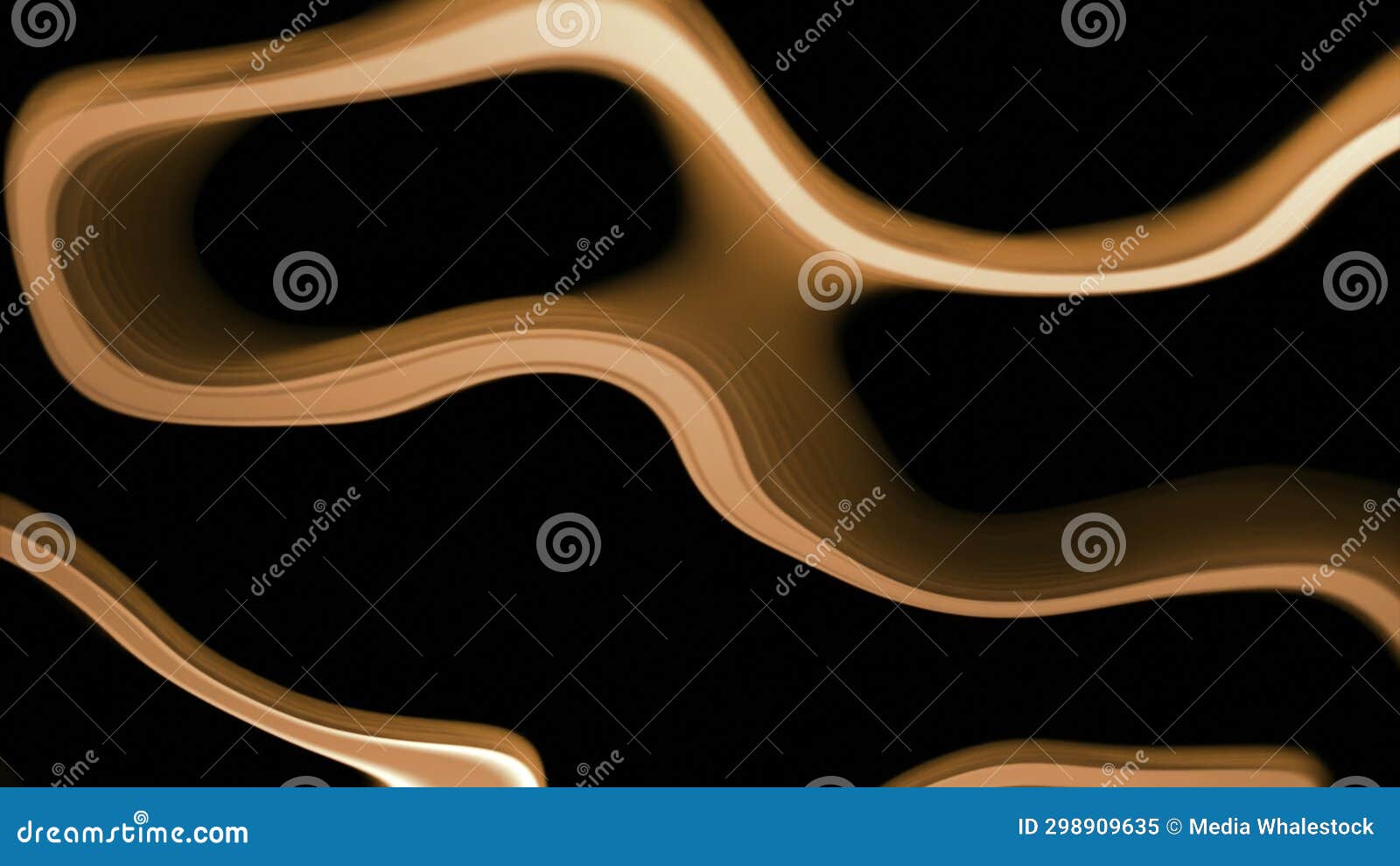 Pattern with Moving Energy Lines. Design. Curved Oval Lines Move and ...