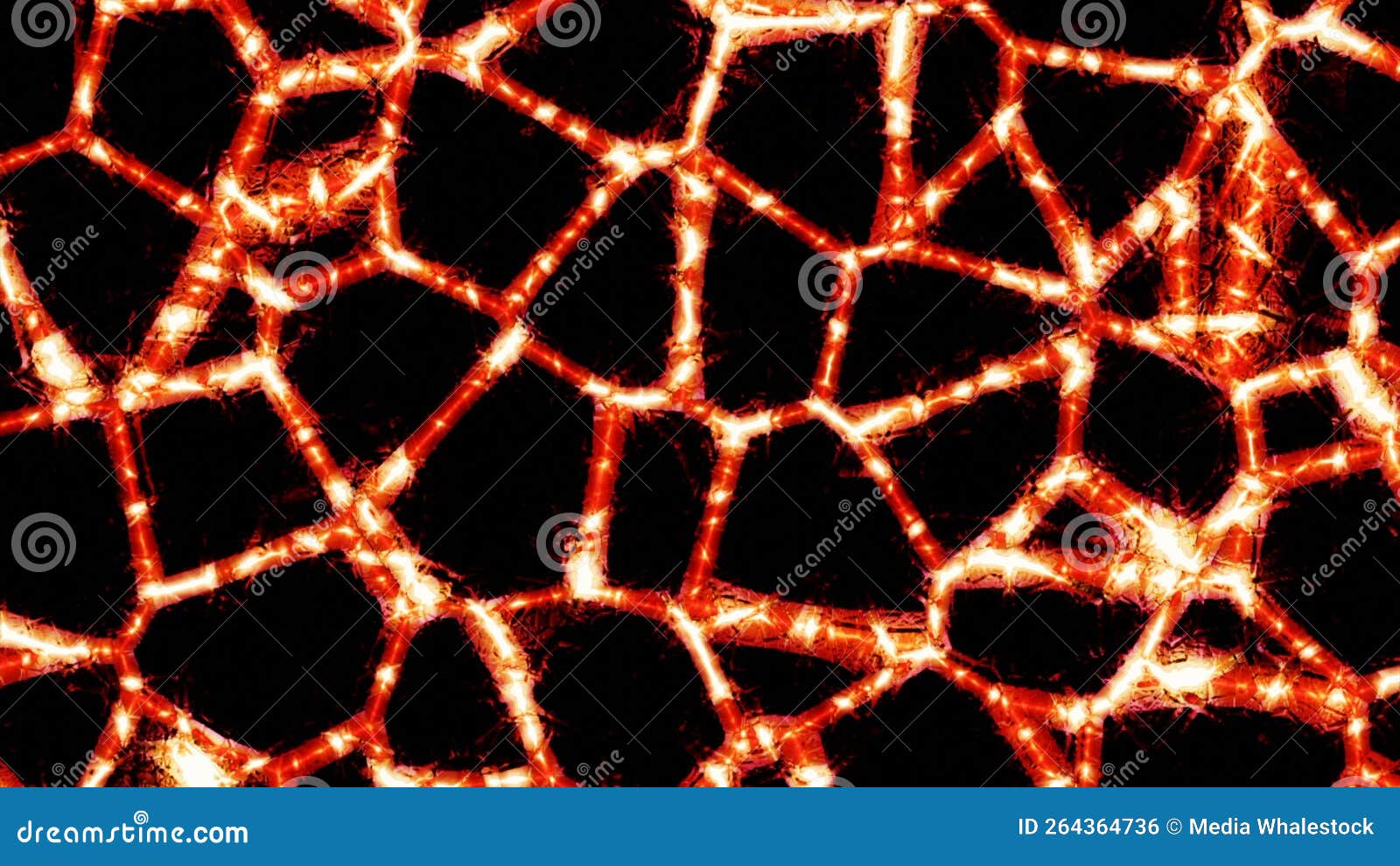 Pattern with Moving Neural Networks on Black Background. Design Stock ...