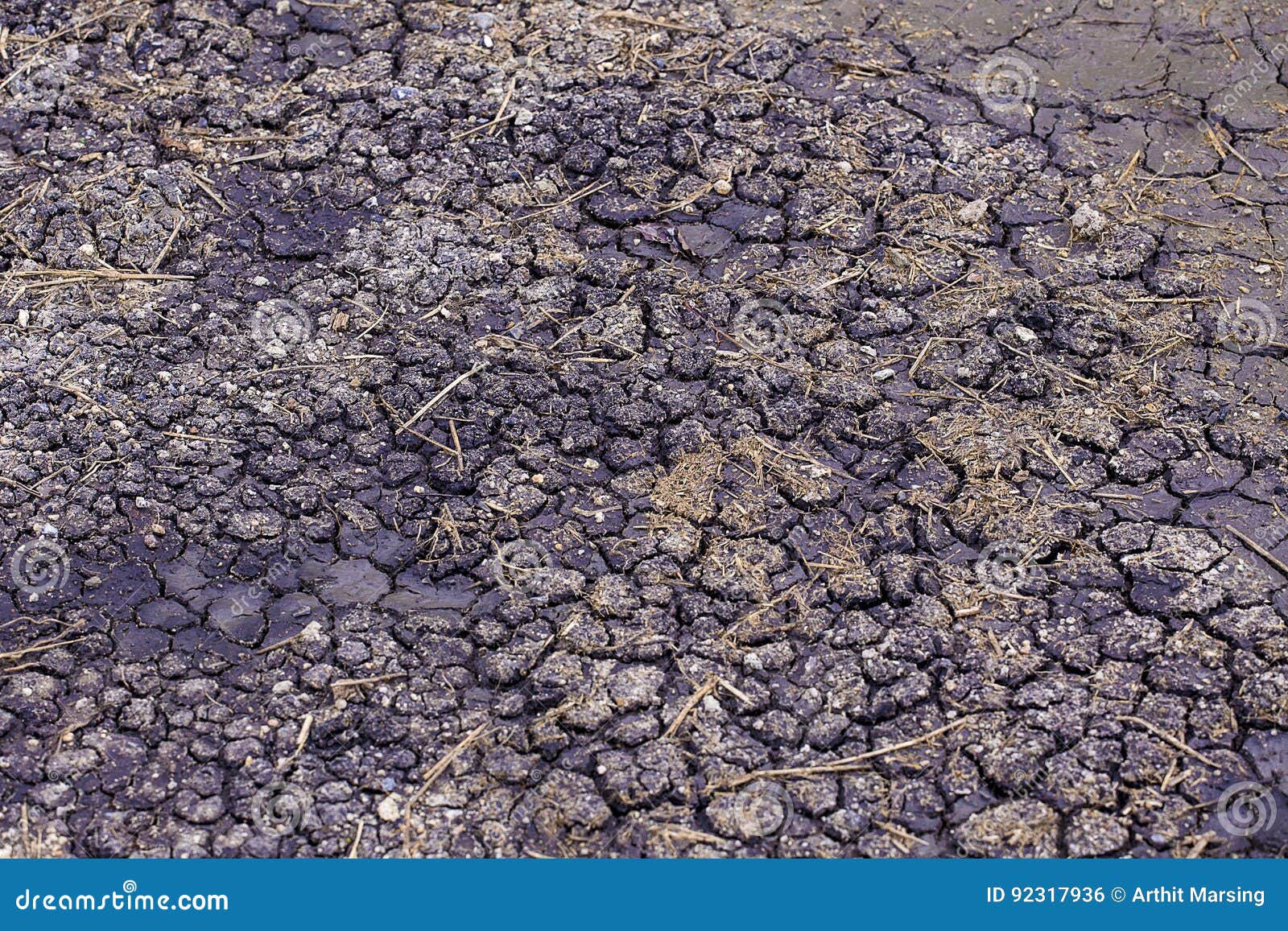 Pattern of Mud Ground Surface Cracked. the Surface Created a Lot of ...