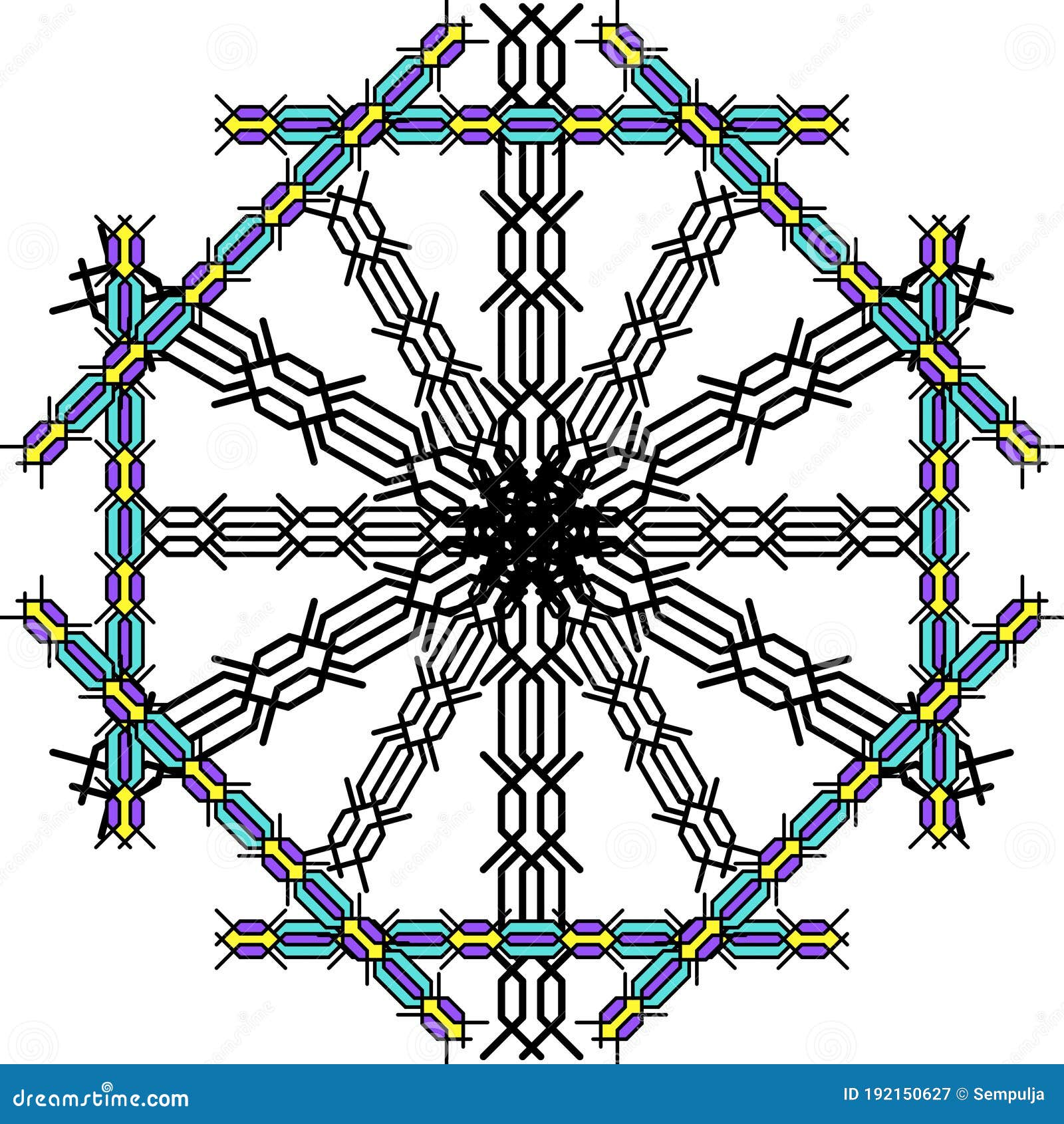 Pattern a Multi Colored Braided Stripe Made of Lines Stock Illustration ...