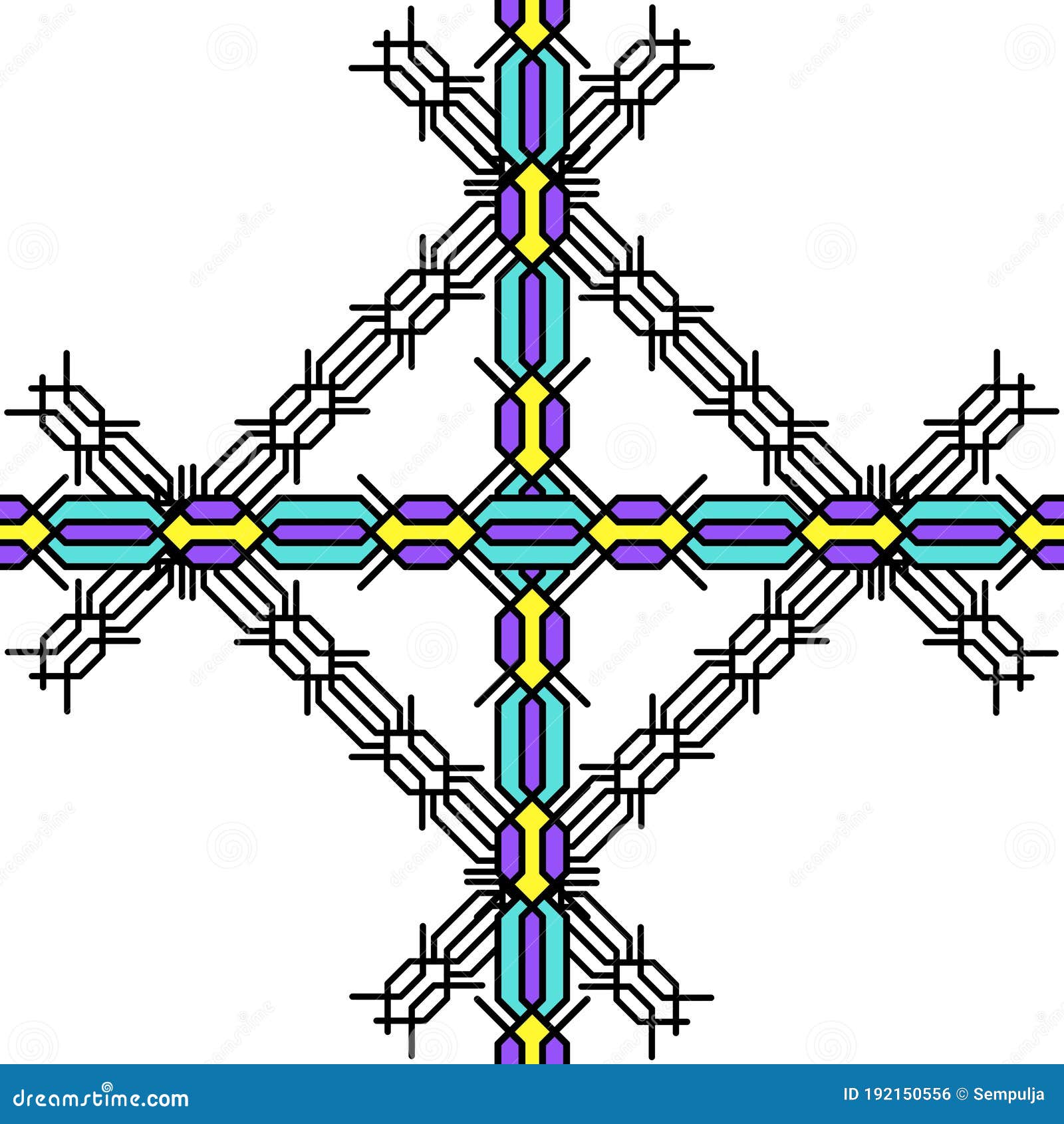 Pattern a Multi Colored Braided Stripe Made of Lines Stock Illustration ...