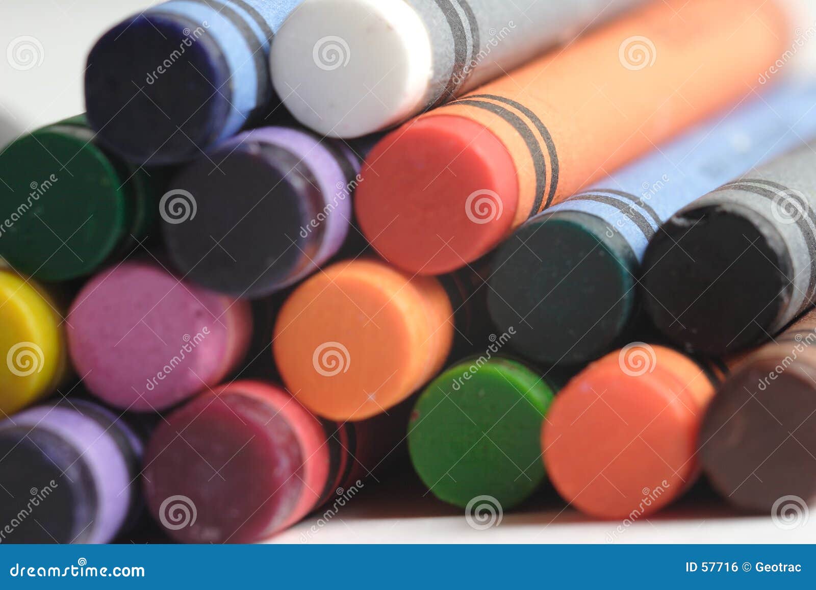 A Pattern of Multicolored Crayons Stock Photo - Image of education ...
