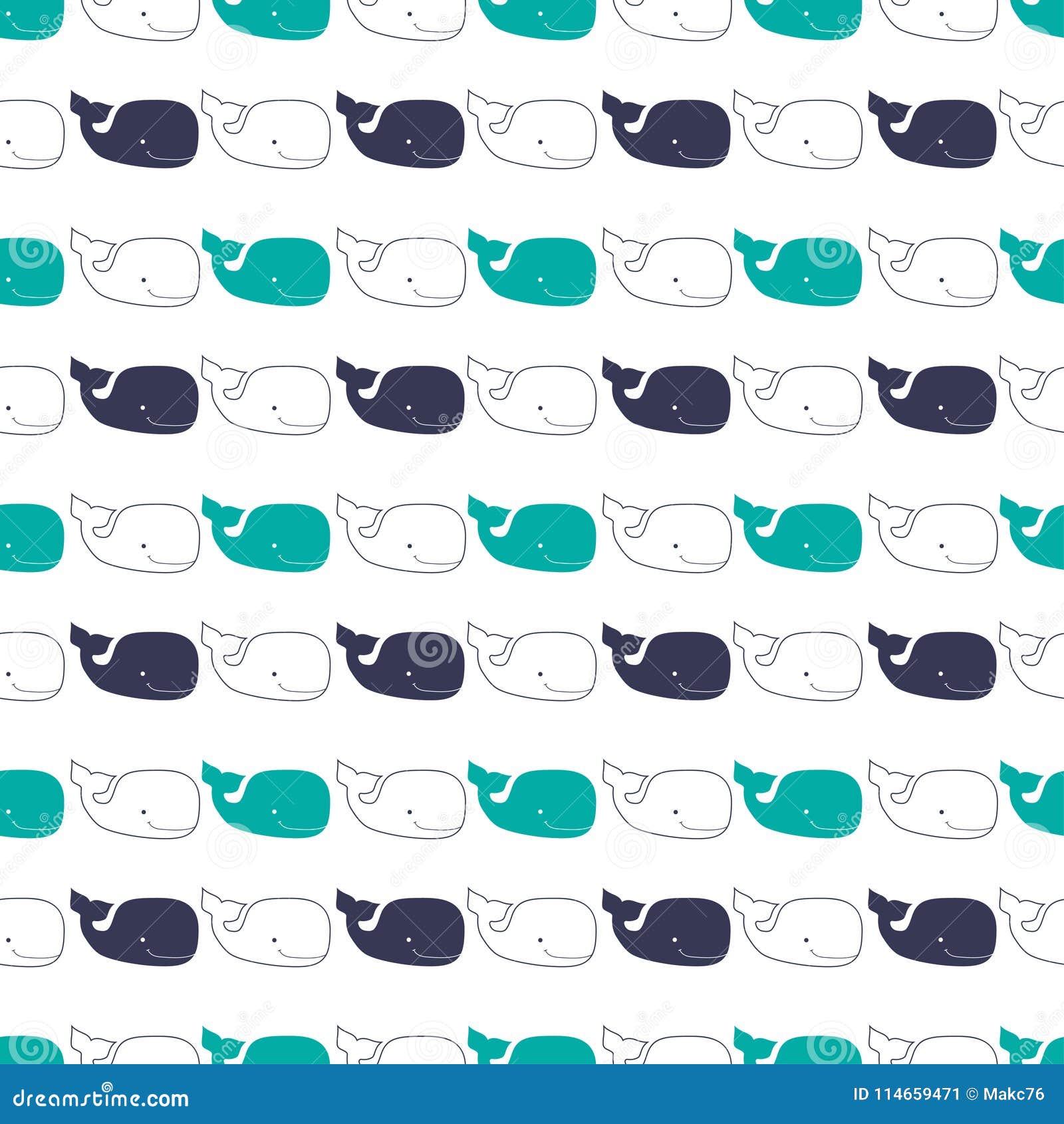 Pattern with sperm whales stock vector. Illustration of textile - 114659471