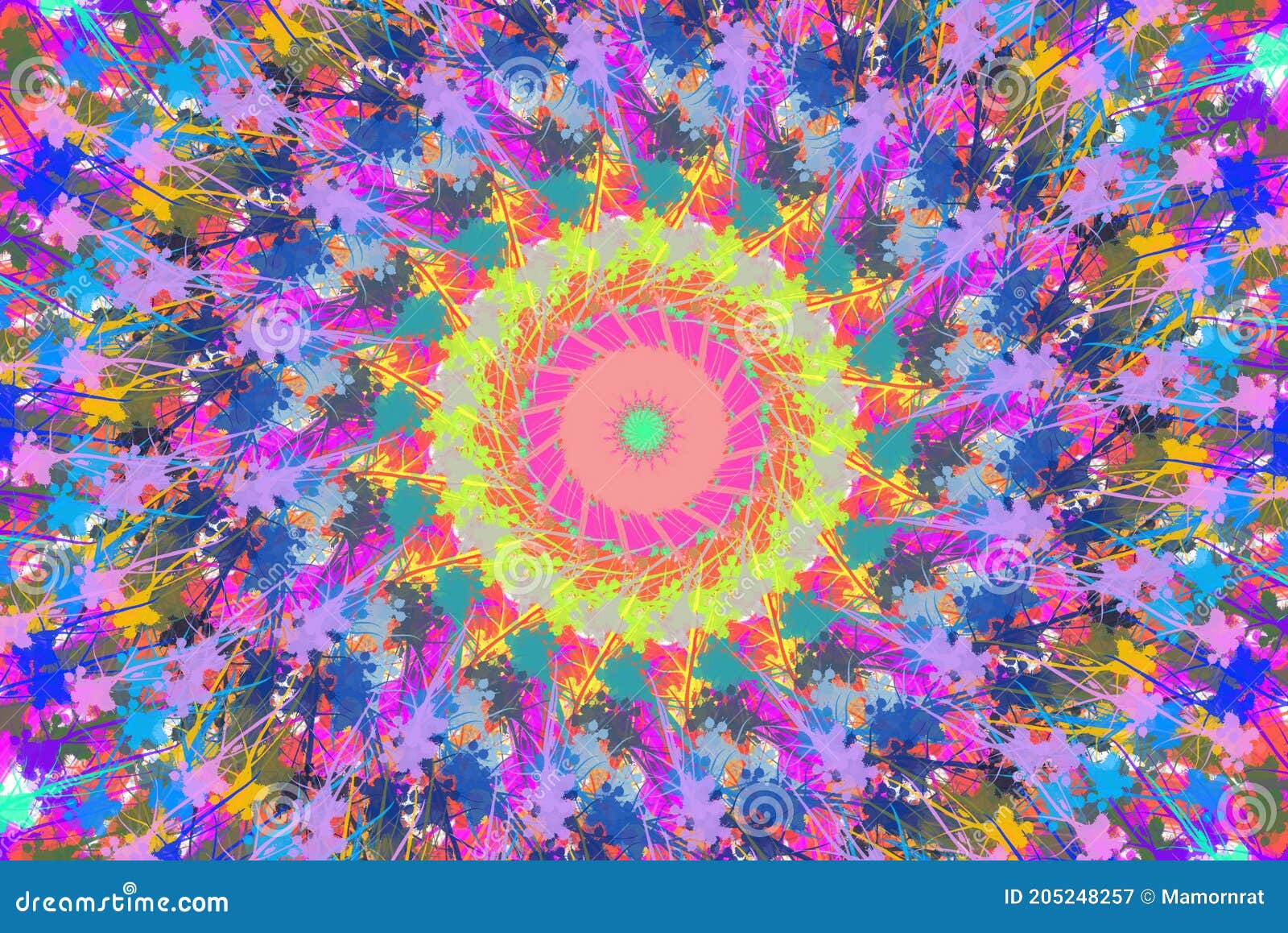 Pattern of Multicolored Splash Lines Stock Illustration - Illustration ...