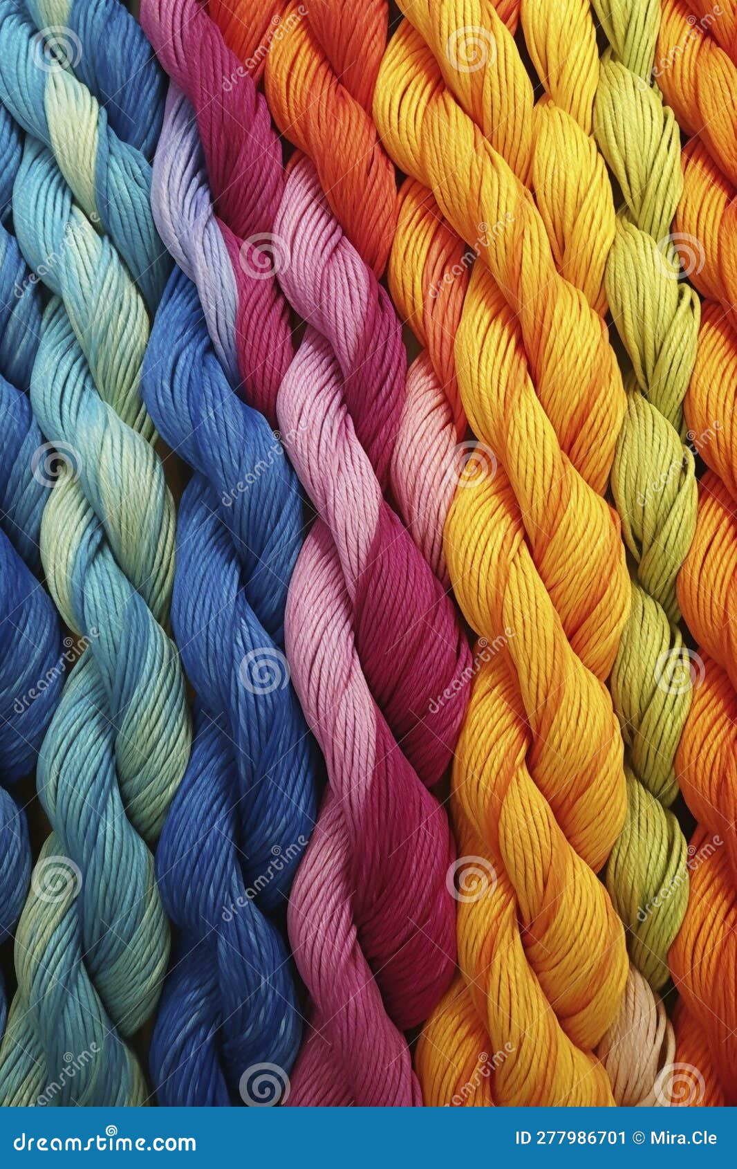 Pattern of Multicoloured Ropes, Created with Generative AI Stock ...