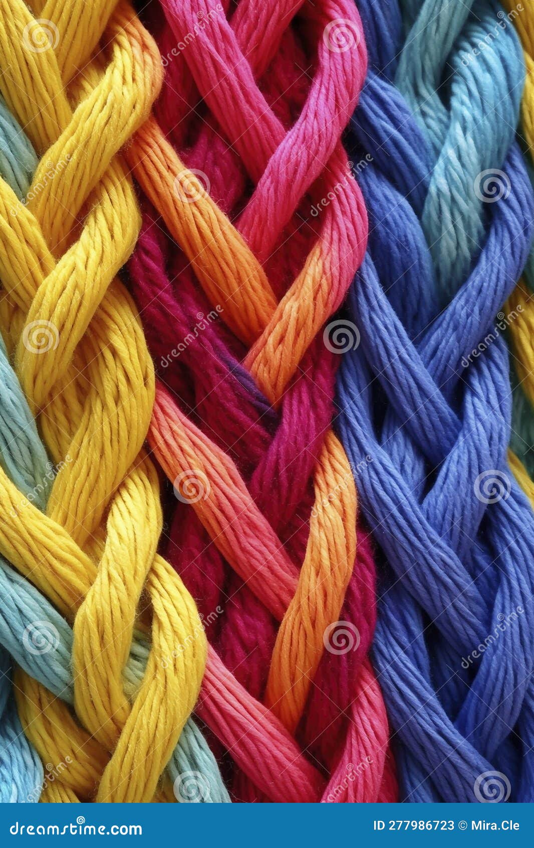 Pattern of Multicoloured Ropes, Created with Generative AI Stock ...