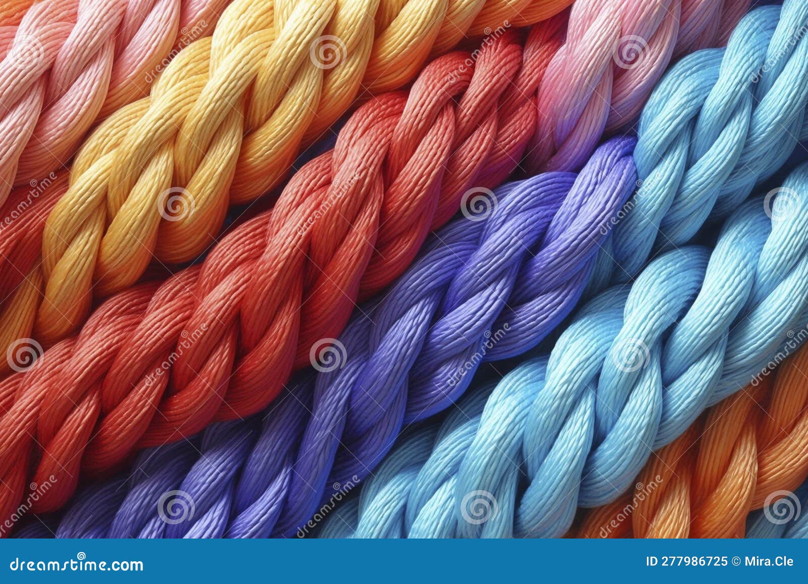 Pattern of Multicoloured Ropes, Created with Generative AI Stock ...