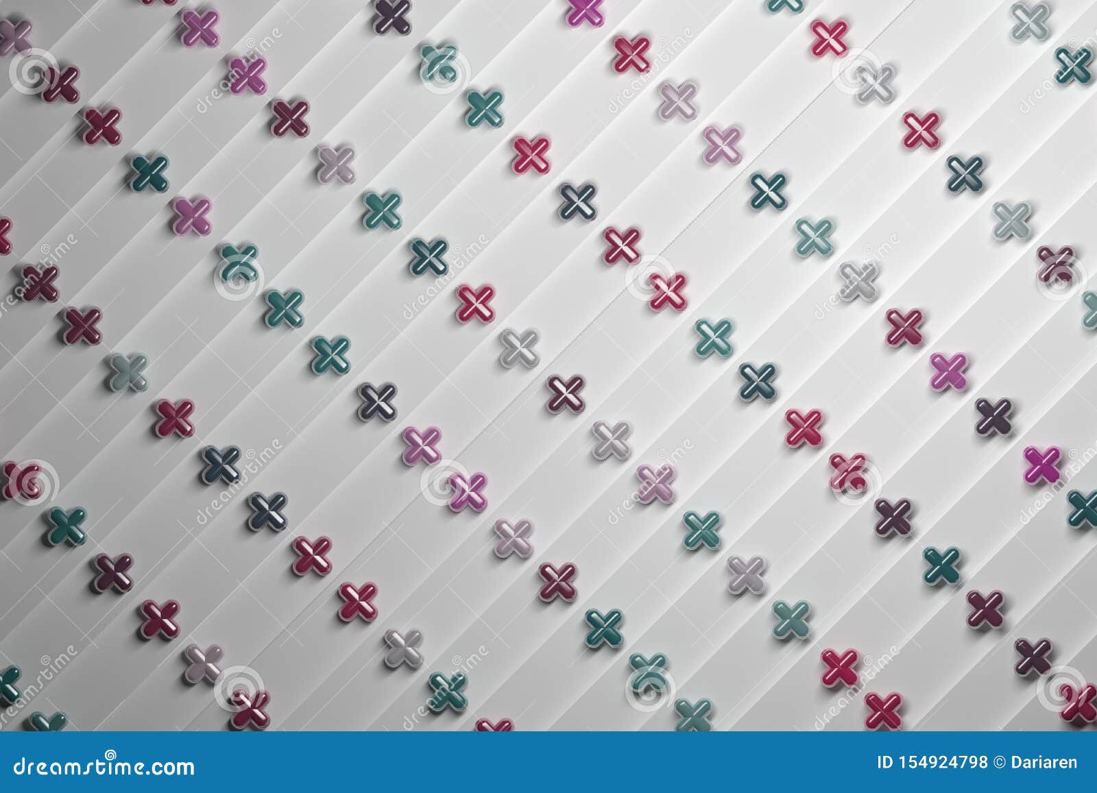 Pattern with Multiply Signs on White Background Stock Illustration ...