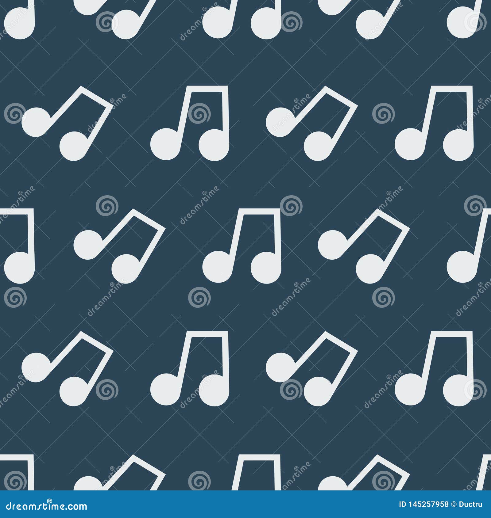Simple Vector Illustration with Ability To Change. Pattern with Musical ...