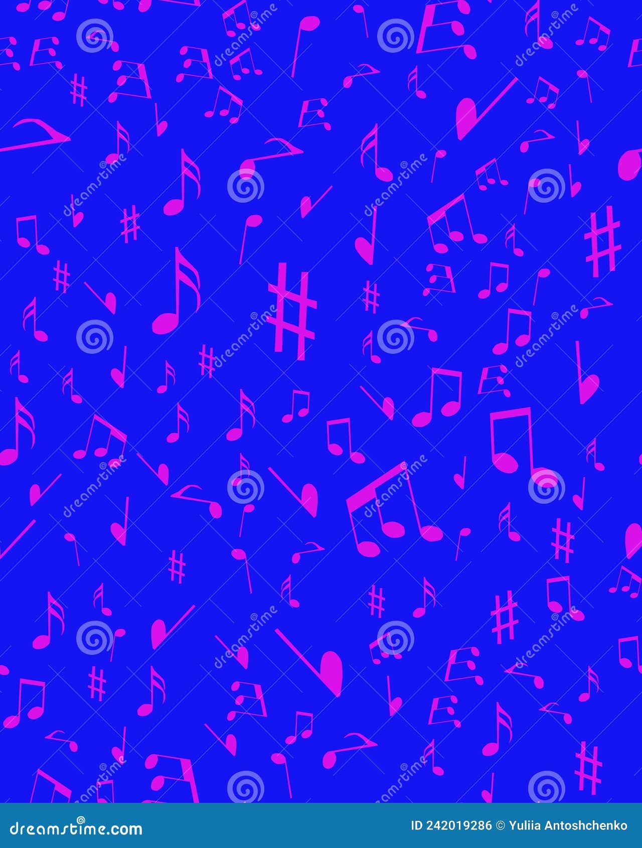 Pattern with Musical Notes . Stock Vector - Illustration of circle ...