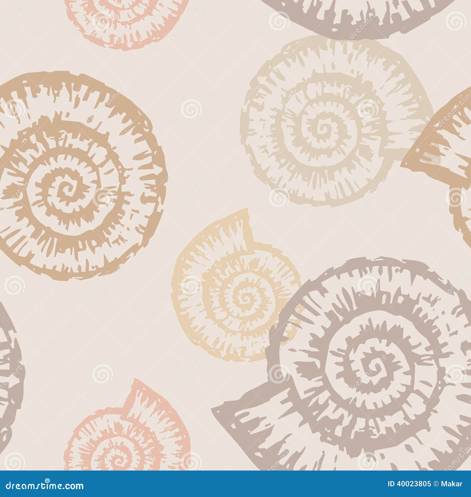 Pattern of nautilus stock vector. Illustration of seamless - 40023805