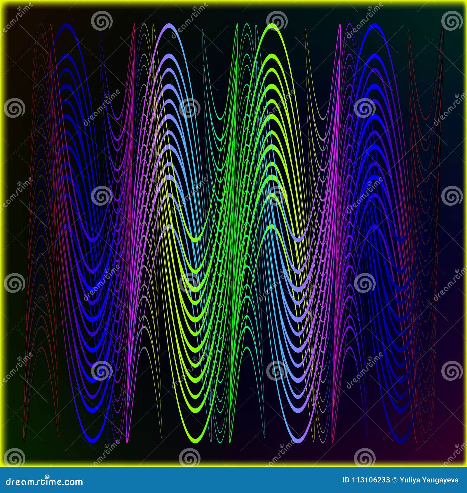 The Pattern of a Neon Tape for the Design of Waves of Sound and Stock ...