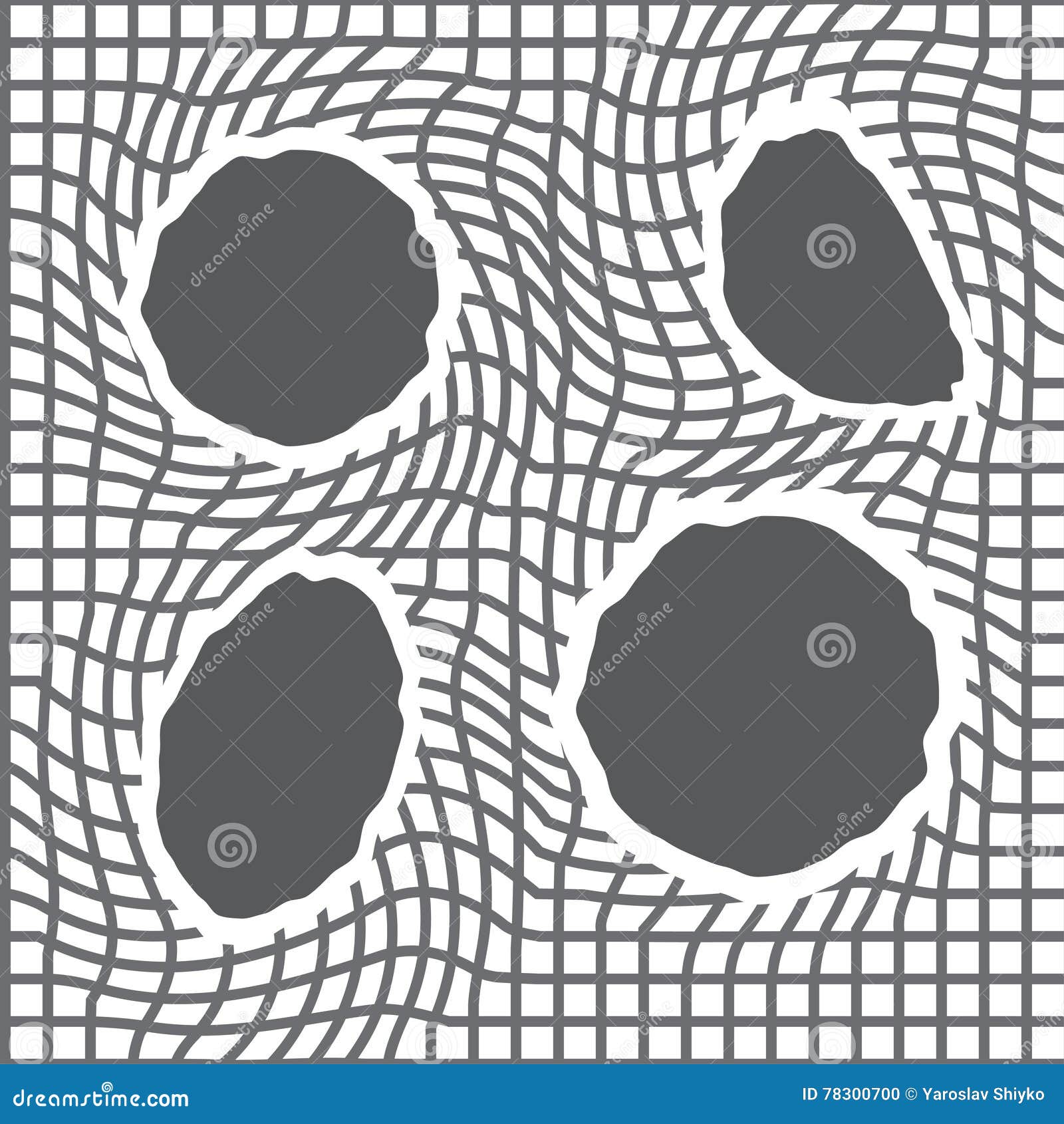 Pattern of Net with Torn Holes. Stock Vector - Illustration of puncture ...